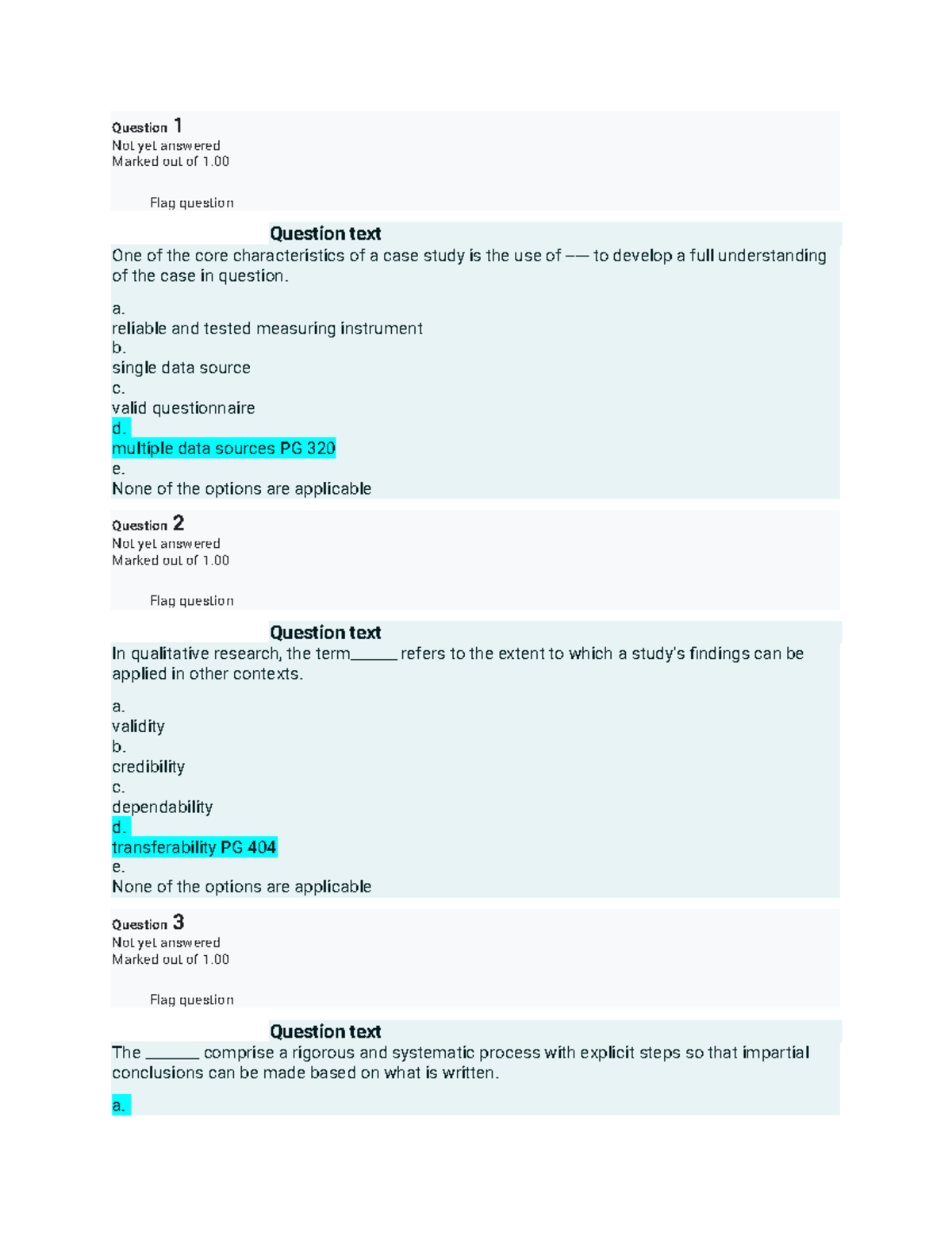 HMPYC80 Assignment 3 - Question 1 Not yet answered Marked out of 1. Flag question Question text ...