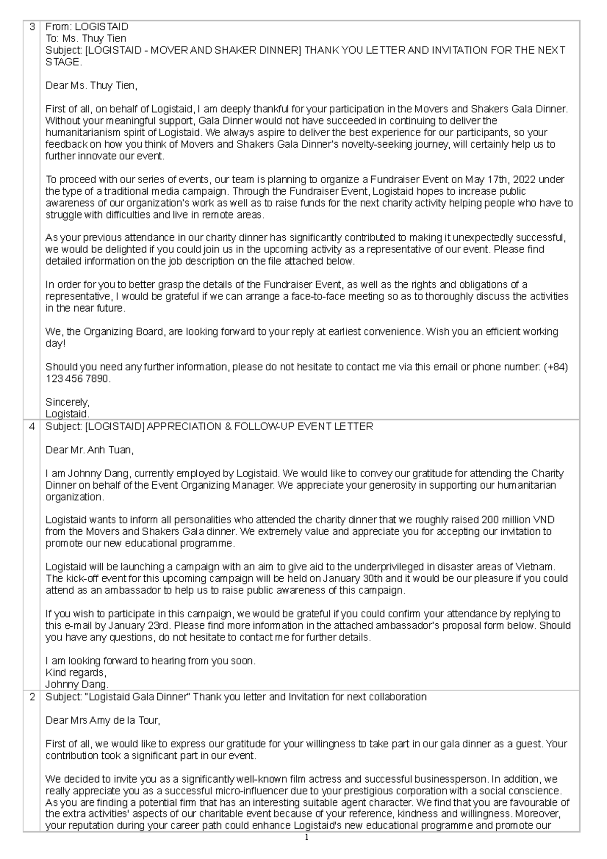 19.1.2022 CLC4.Case U 1.Follow-up activities - T4 - 3 From: LOGISTAID ...