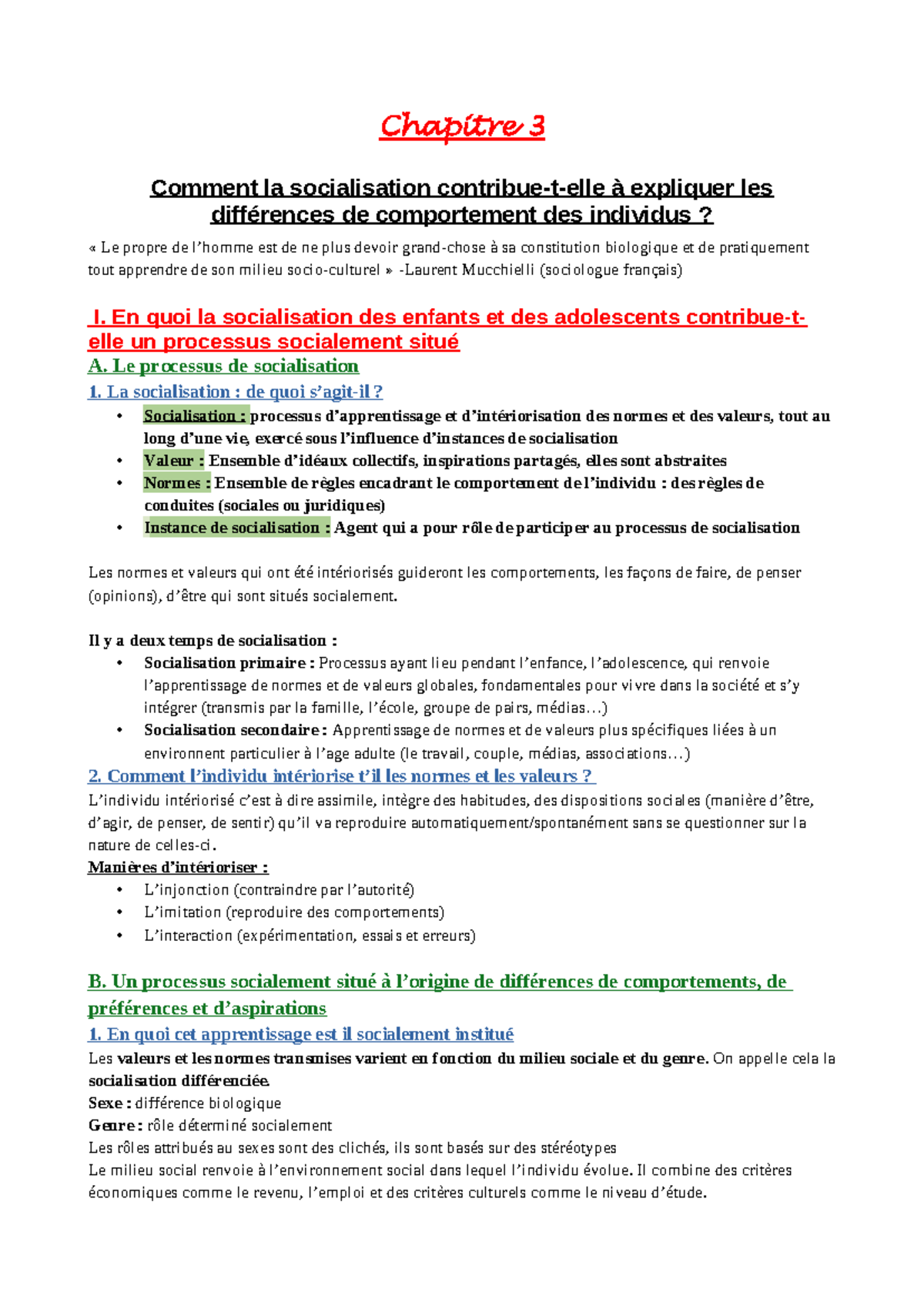 SES comment la socialisation contribue t elle a expliquer les ...