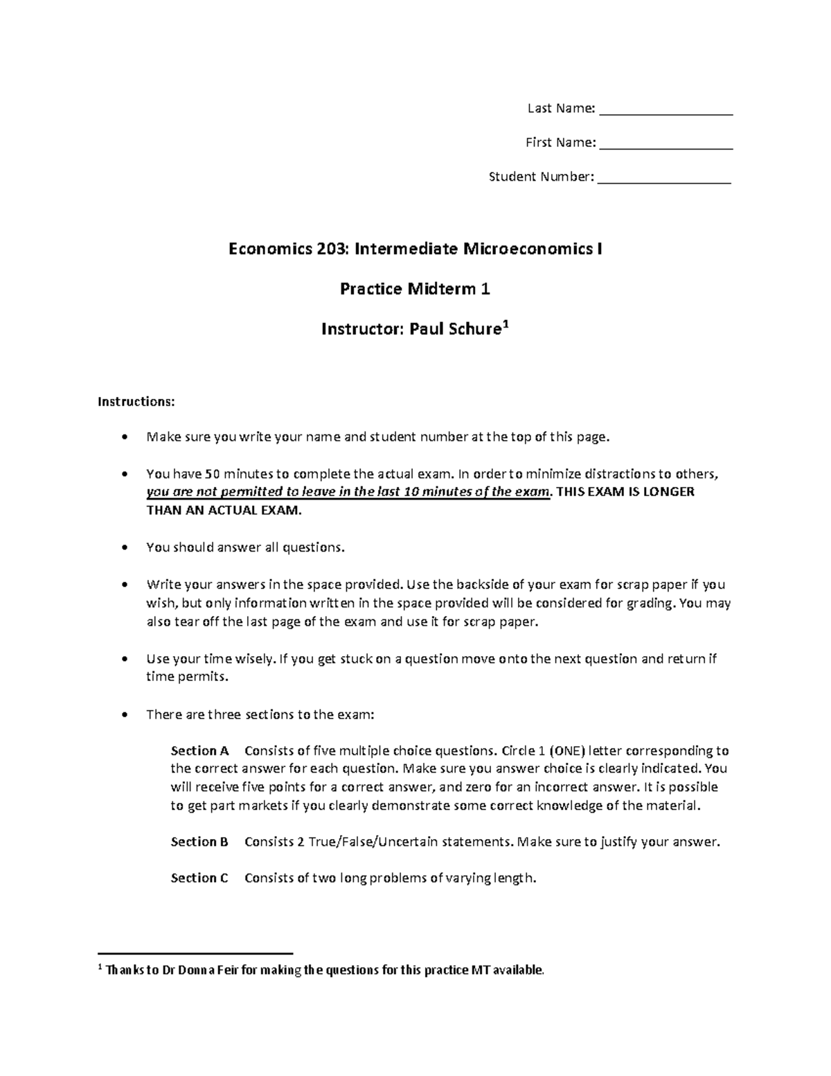 Practice MT1 with answers - Last Name: __________________ First Name: __________________ Student ...