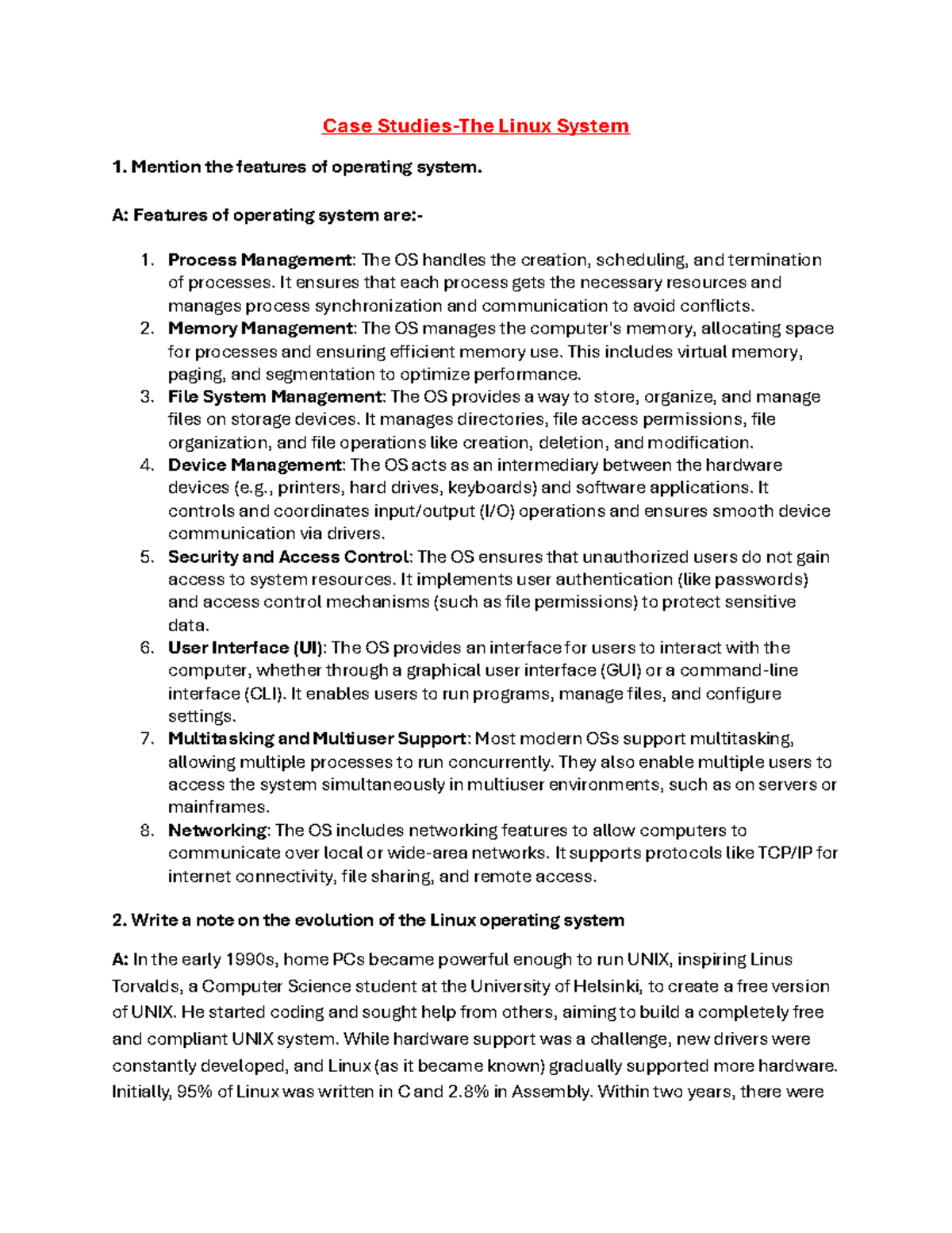 OSC10 - Review Questions answers - Case Studies-The Linux System ...