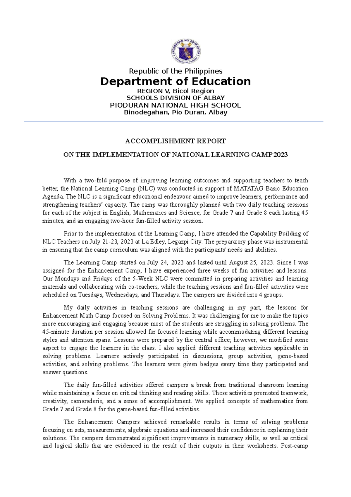 National Learning Camp The NLC Is A Significant Educational Endeavour national-learning-camp-the-nlc-is-a-significant-educational-endeavour