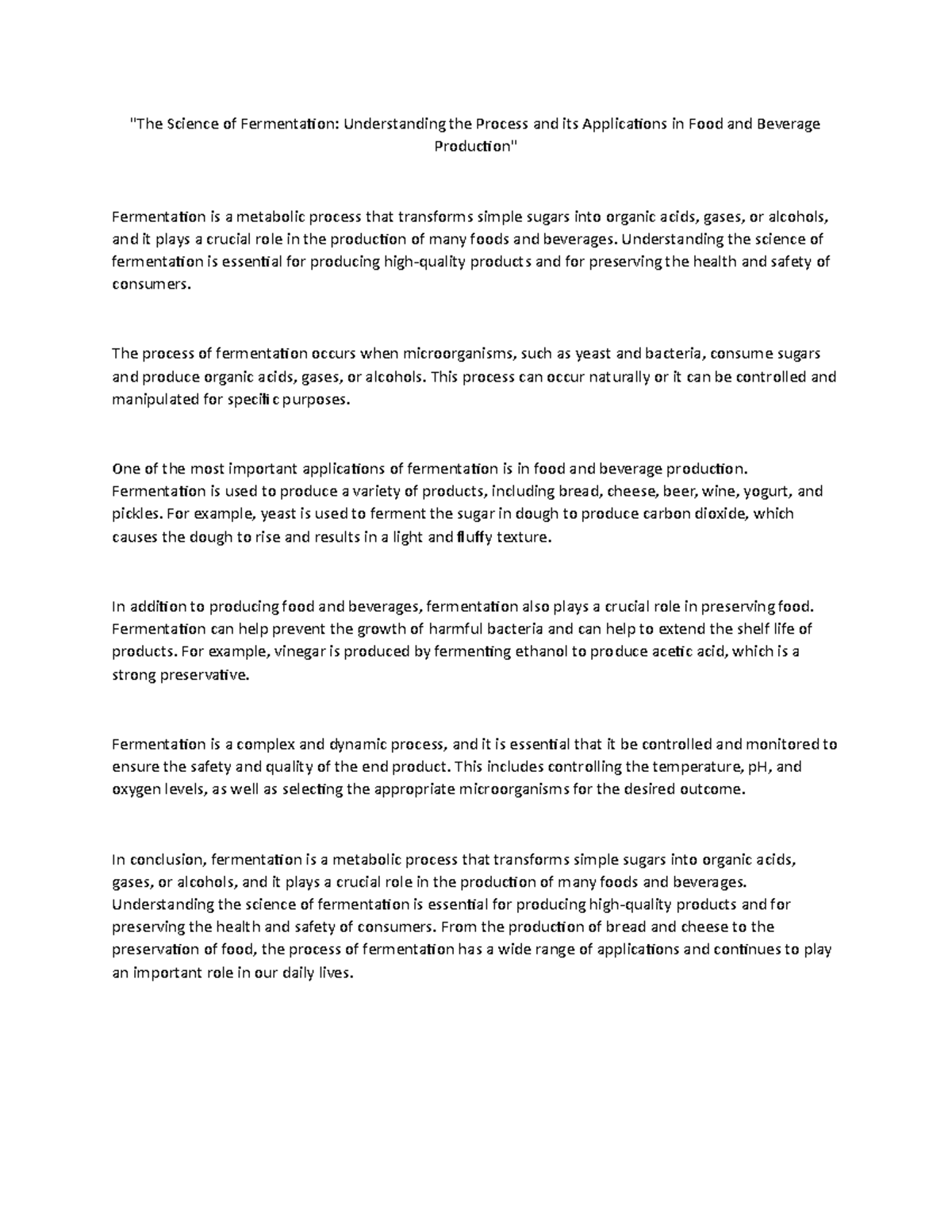 The Science of Fermentation - "The Science of Fermentation ...