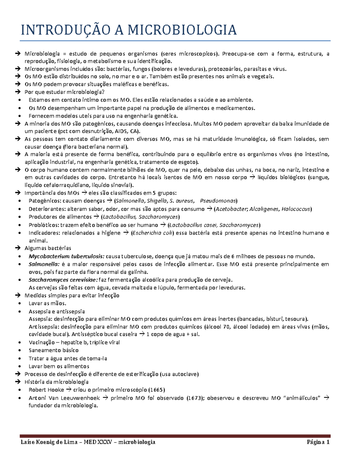 Apostila microbiologia - INTRODUÇÃO Ã MICROBIOLOGIÃ Microbiologia ...