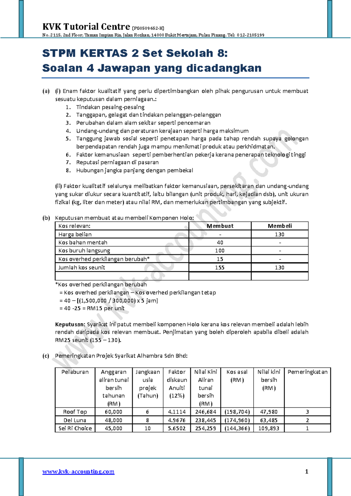 STPM K2 Set 8 S4 Jawapan - Nothing - KVK Tutorial Centre (PG0509652-H) No. 2115, 2nd Floor ...