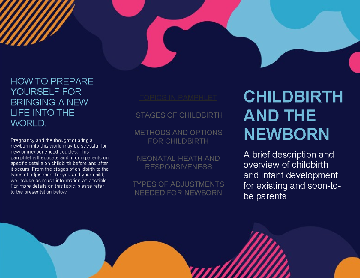 Childbirth and infant pamphlet - HOW TO PREPARE YOURSELF FOR BRINGING A ...