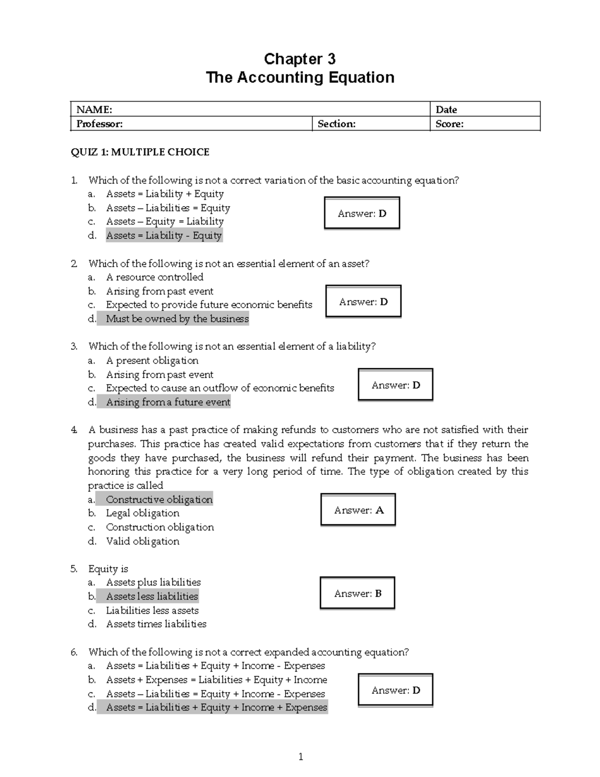 Scribd This File Contains Accounting Lessons And Equations Chapter 3 The Accounting