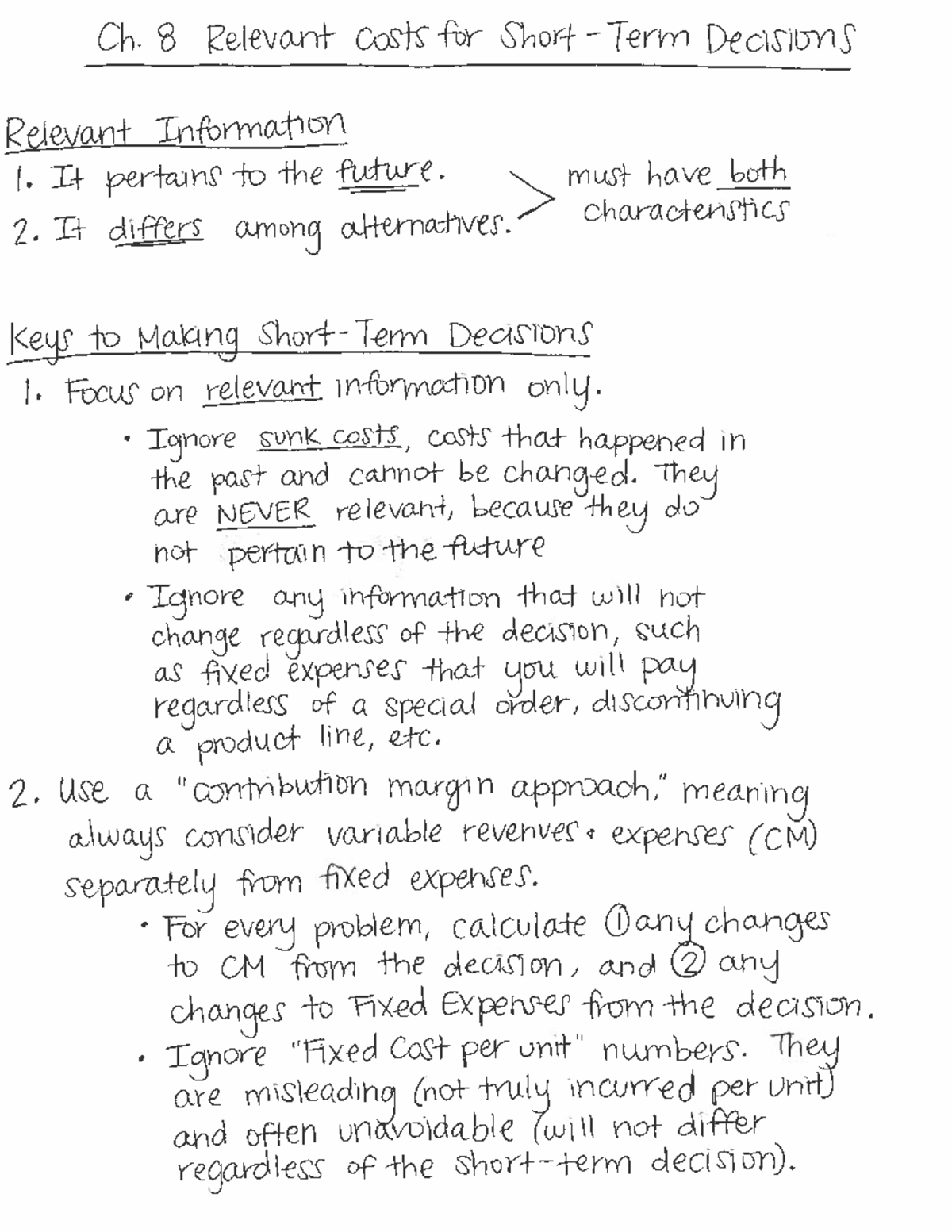 Ch. 8 - Instructor Notes - ACCT 2020 - Studocu