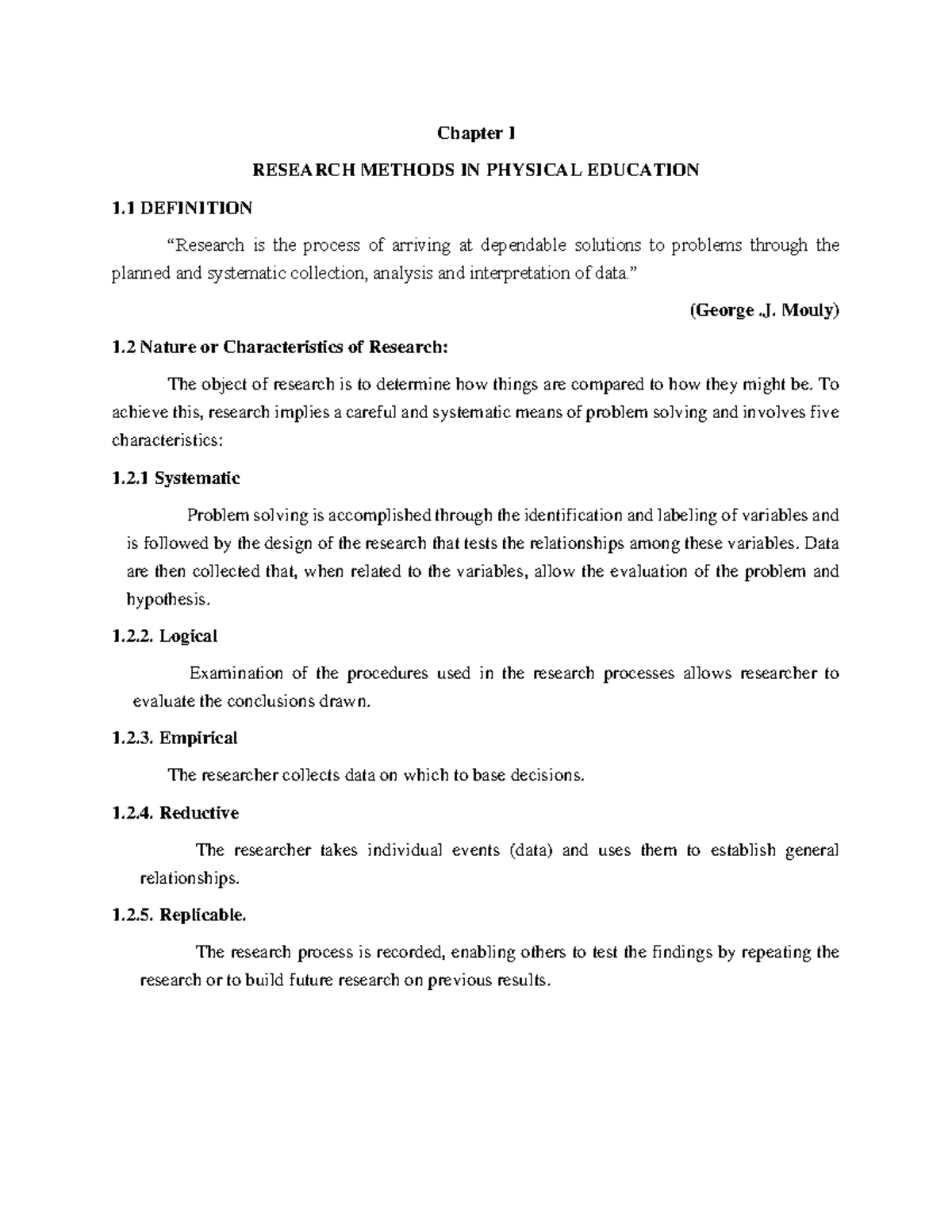 1. definition need and imp and types - Chapter I RESEARCH METHODS IN ...