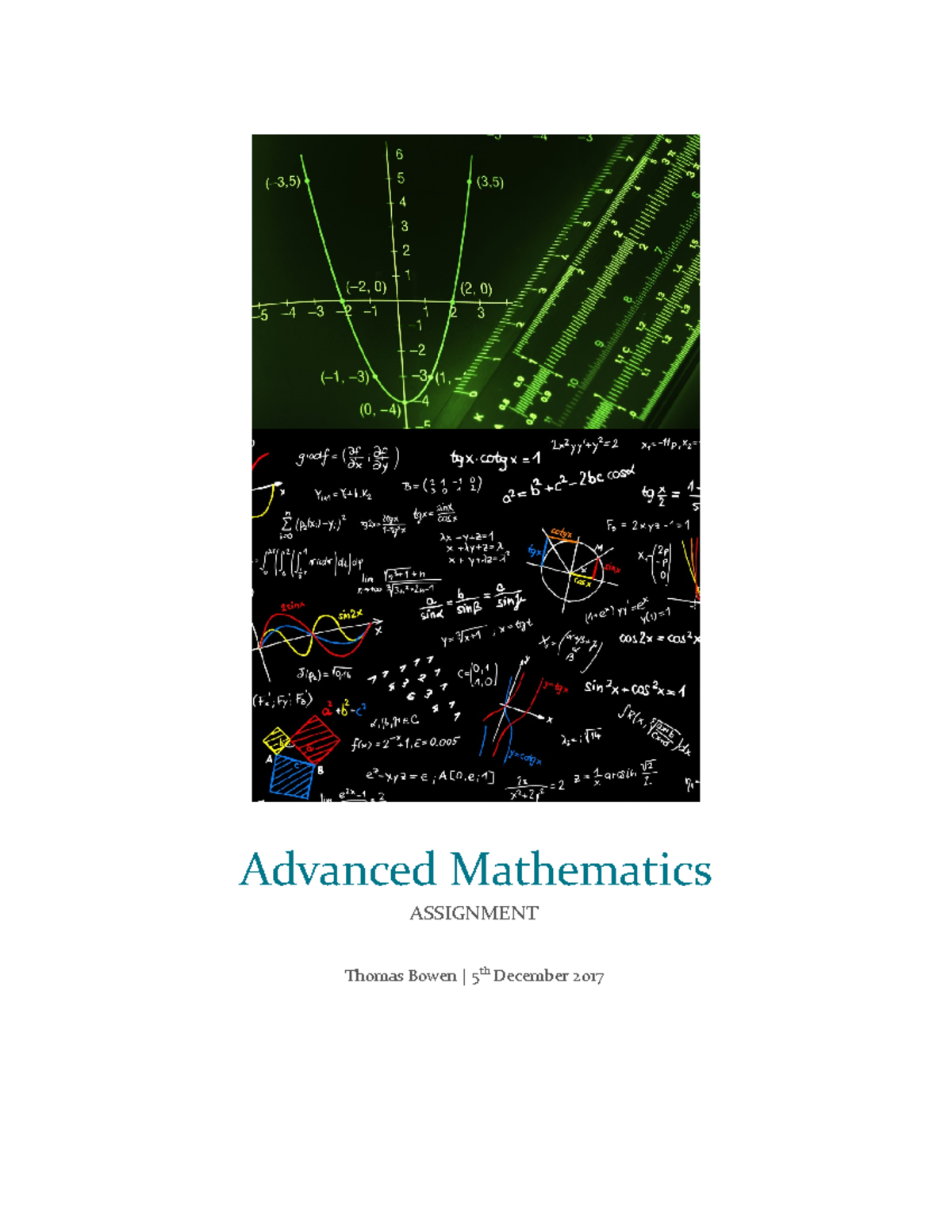 Advanced Mathematics Assignment - Advanced Mathematics ASSIGNMENT ...