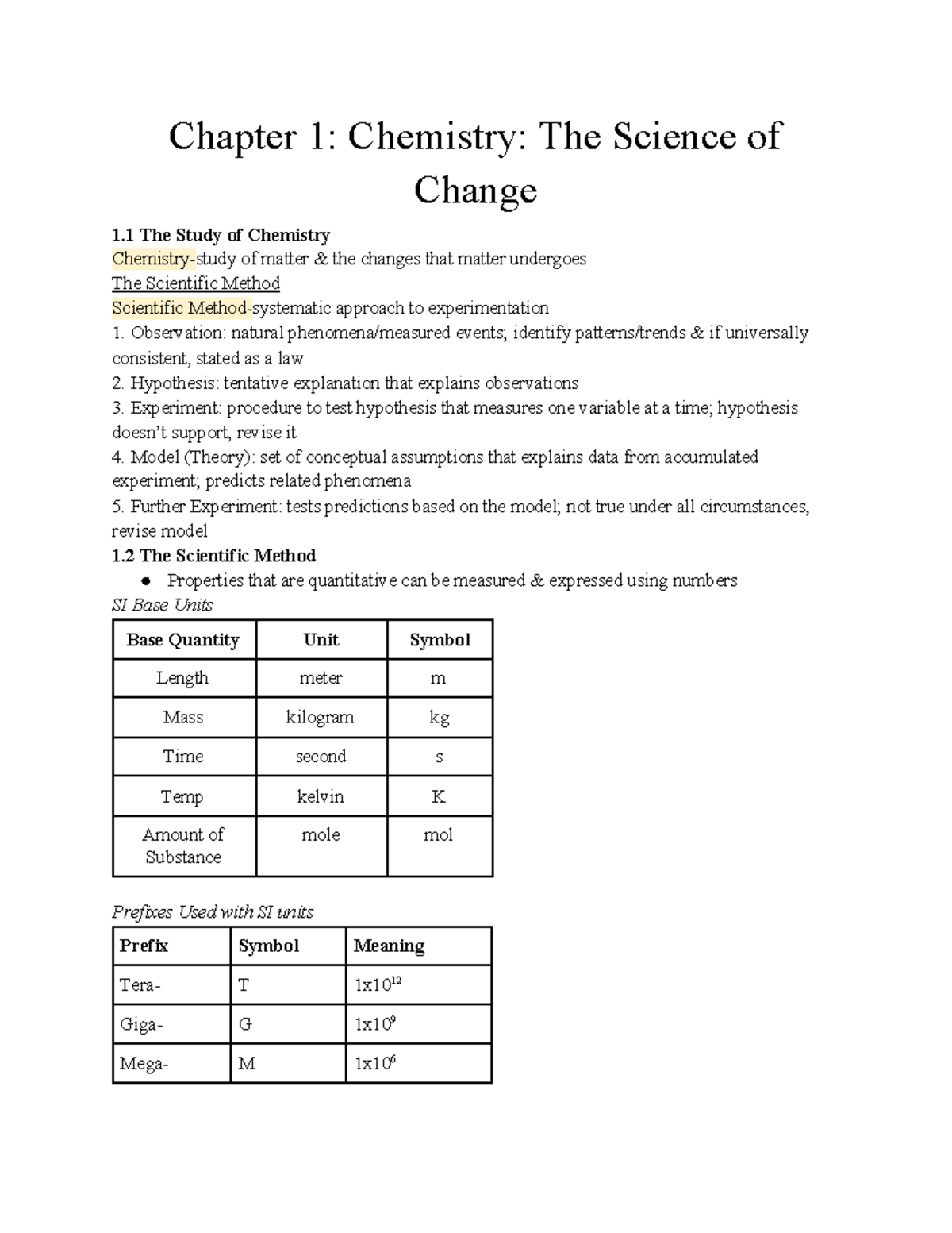 Chapter 1 Chemistry The Science of Change -3 - Chapter 1: Chemistry ...