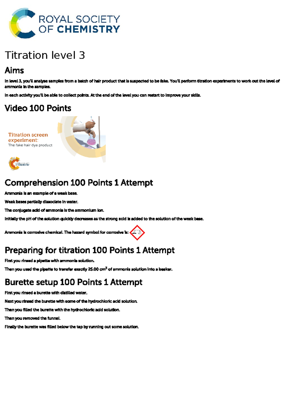 Titration level 3 labnotebook - Titration level - Studocu