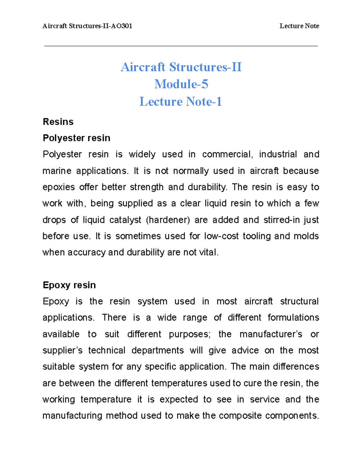 Aircraft Structures-II Module 5 Lecture Note 1 - Aircraft Structures-II ...