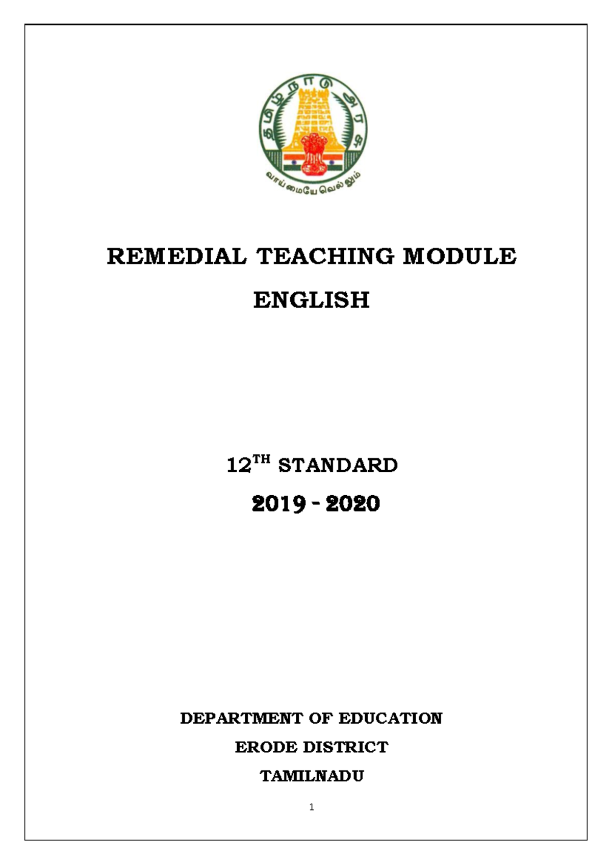 XII- Material English Final 2020 - REMEDIAL TEACHING MODULE ENGLISH 12 ...