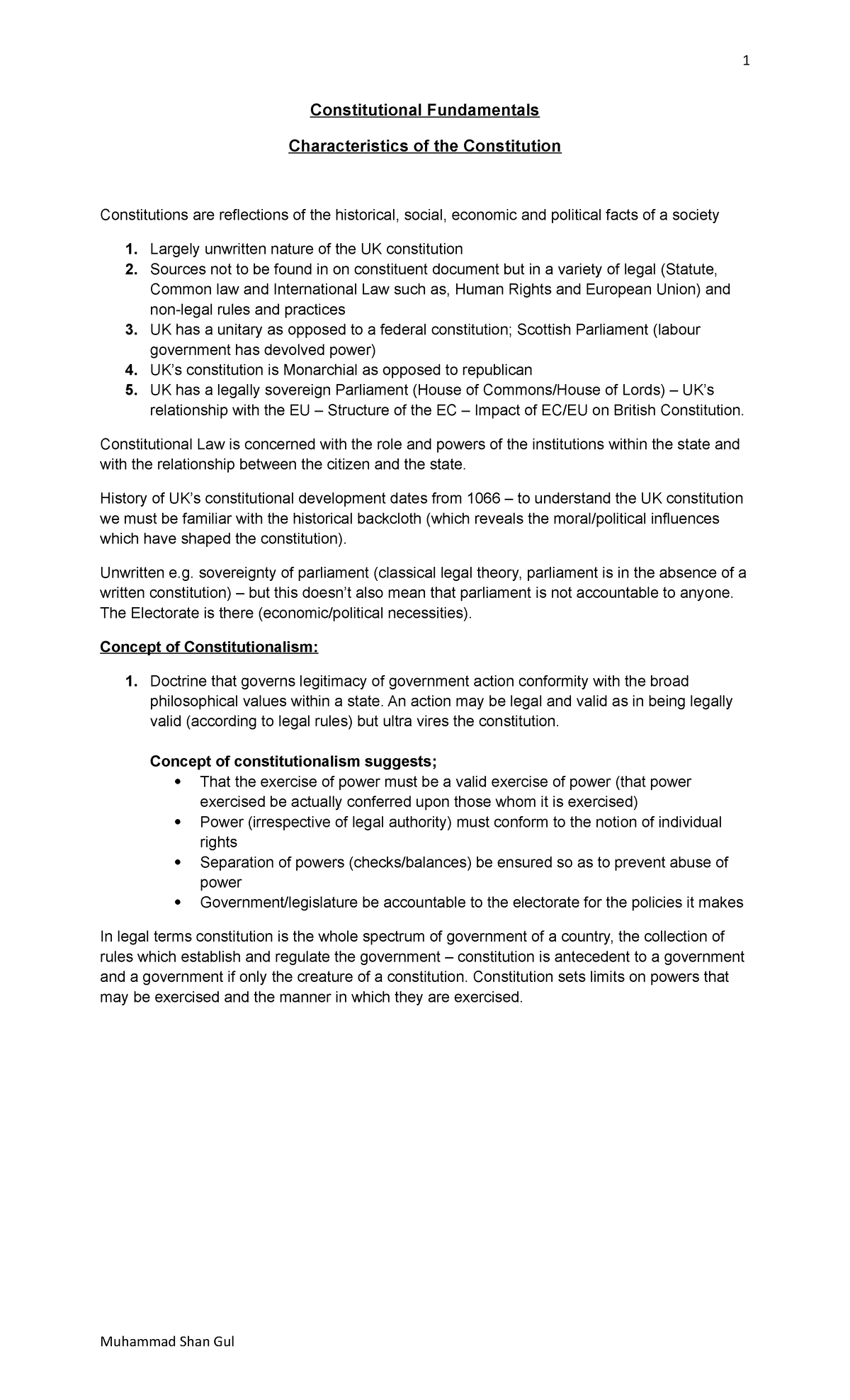 Constitutional Fundamentals - Constitutional Fundamentals ...