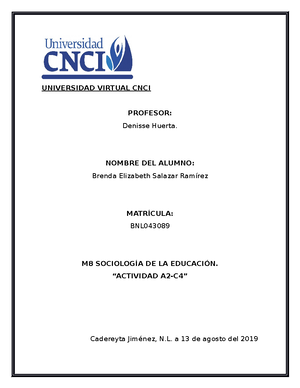 Act 1 problematica - actividaD 1 - UNIVERSIDAD VIRTUAL CNCI Nombre del alumno: Graciela ...