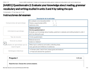 Graded activity 10 B2 - hiii - Graded activity 10: Questionnaire 3 ...
