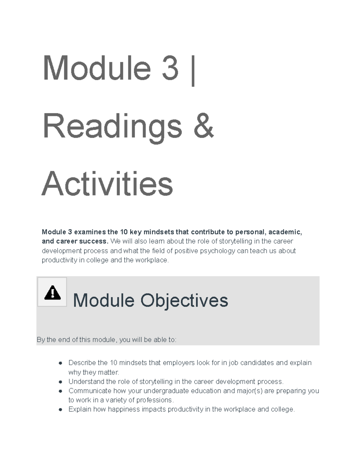 253 Module 3 Readings & Activities - Module 3 | Readings & Activities ...