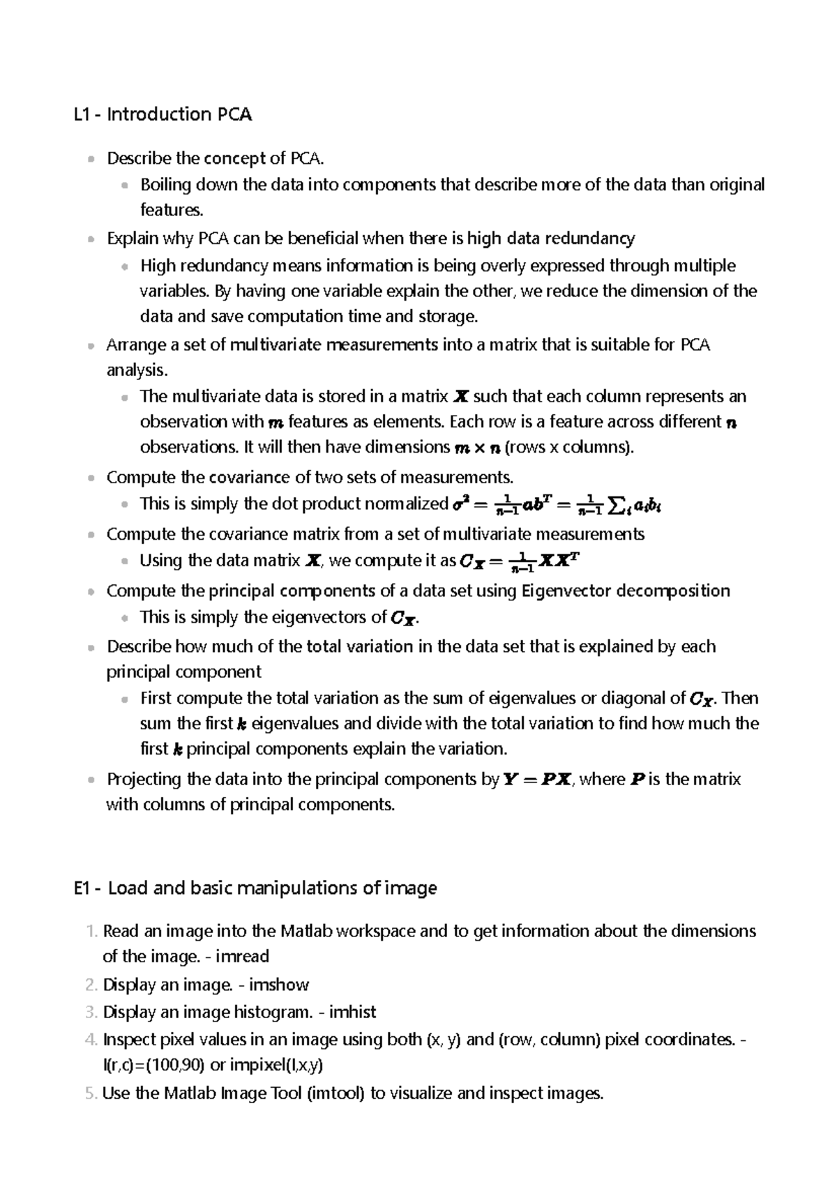 Image-analysis-Quiz-Learning-Objectives Jason - L1 - Introduction PCA ...