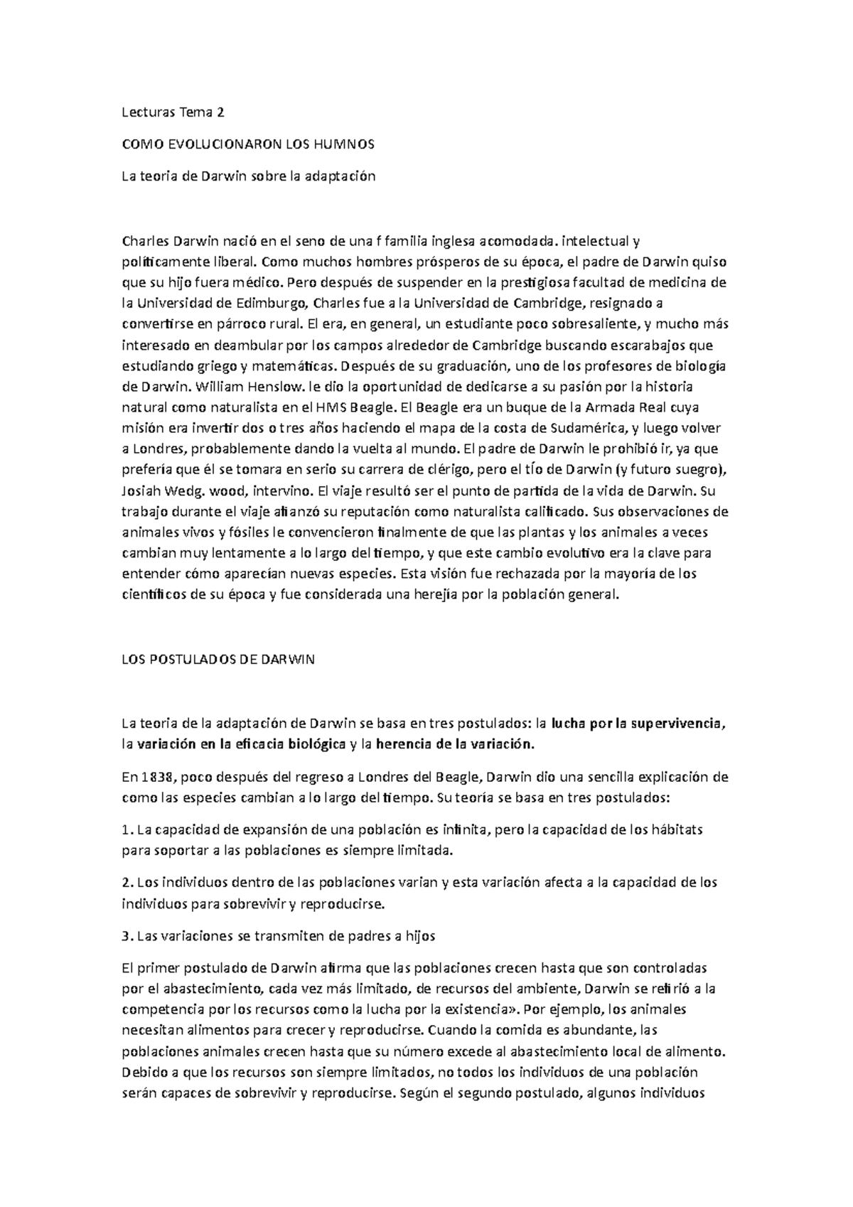 Tema 2 COMO Evolucionaron LOS Humnos tema 2 como evolucionan los ...
