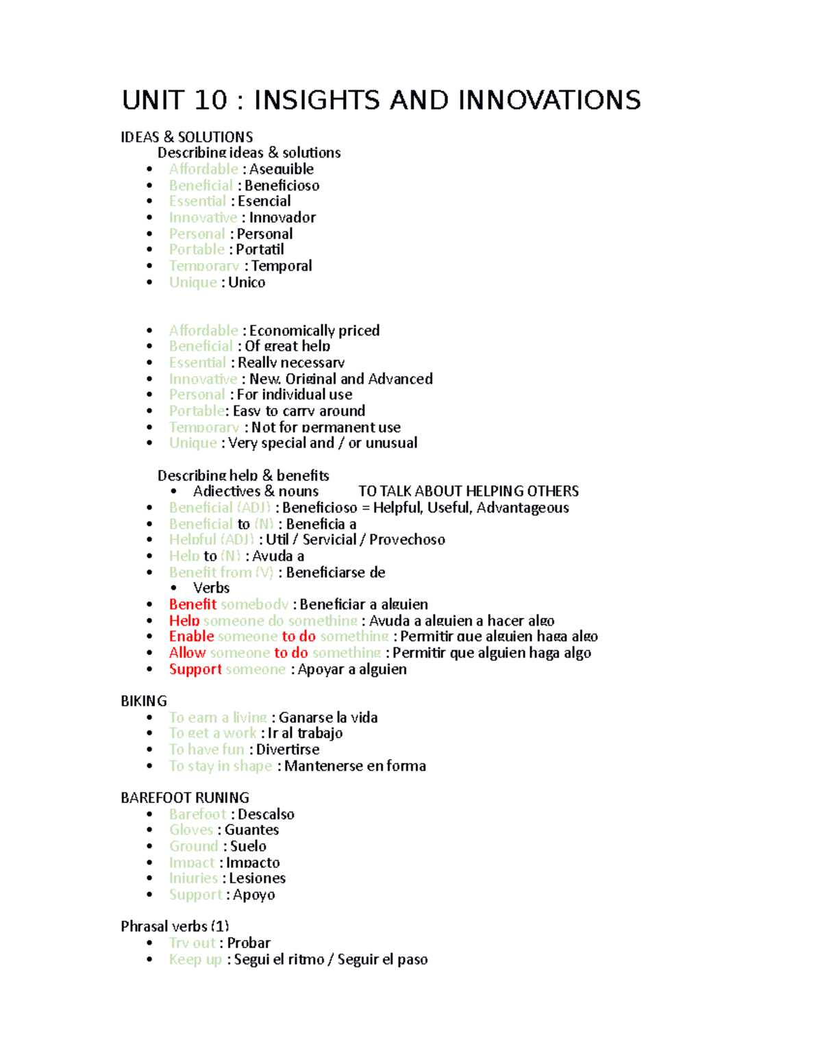 Resumen-I08 - Intermediate 8 - UNIT 10 : INSIGHTS AND INNOVATIONS IDEAS ...