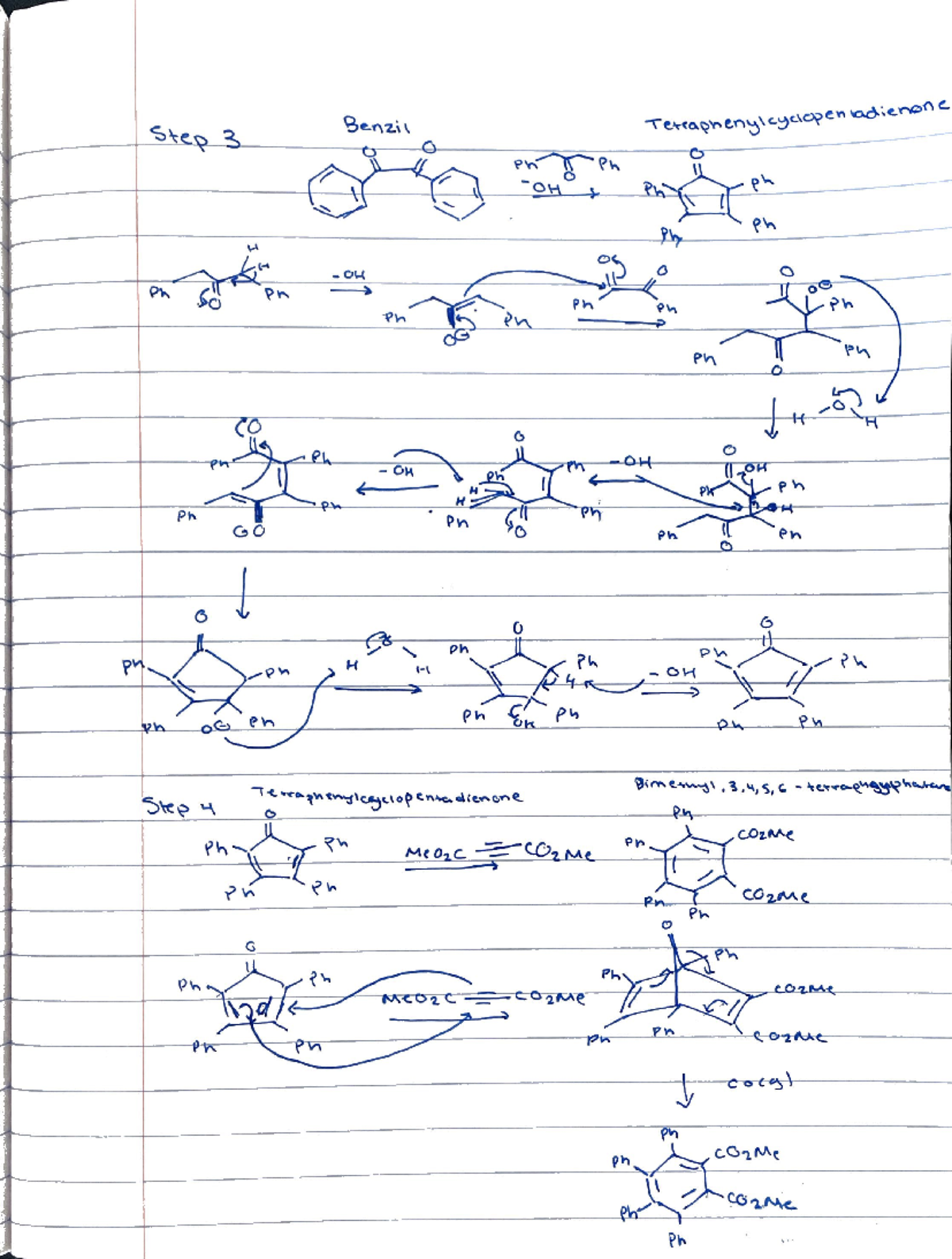Lab 3 Step 3 and 4 mechanism - Benzil Step 3 O 0 ph Ph 11 OH Ph ph ph ...
