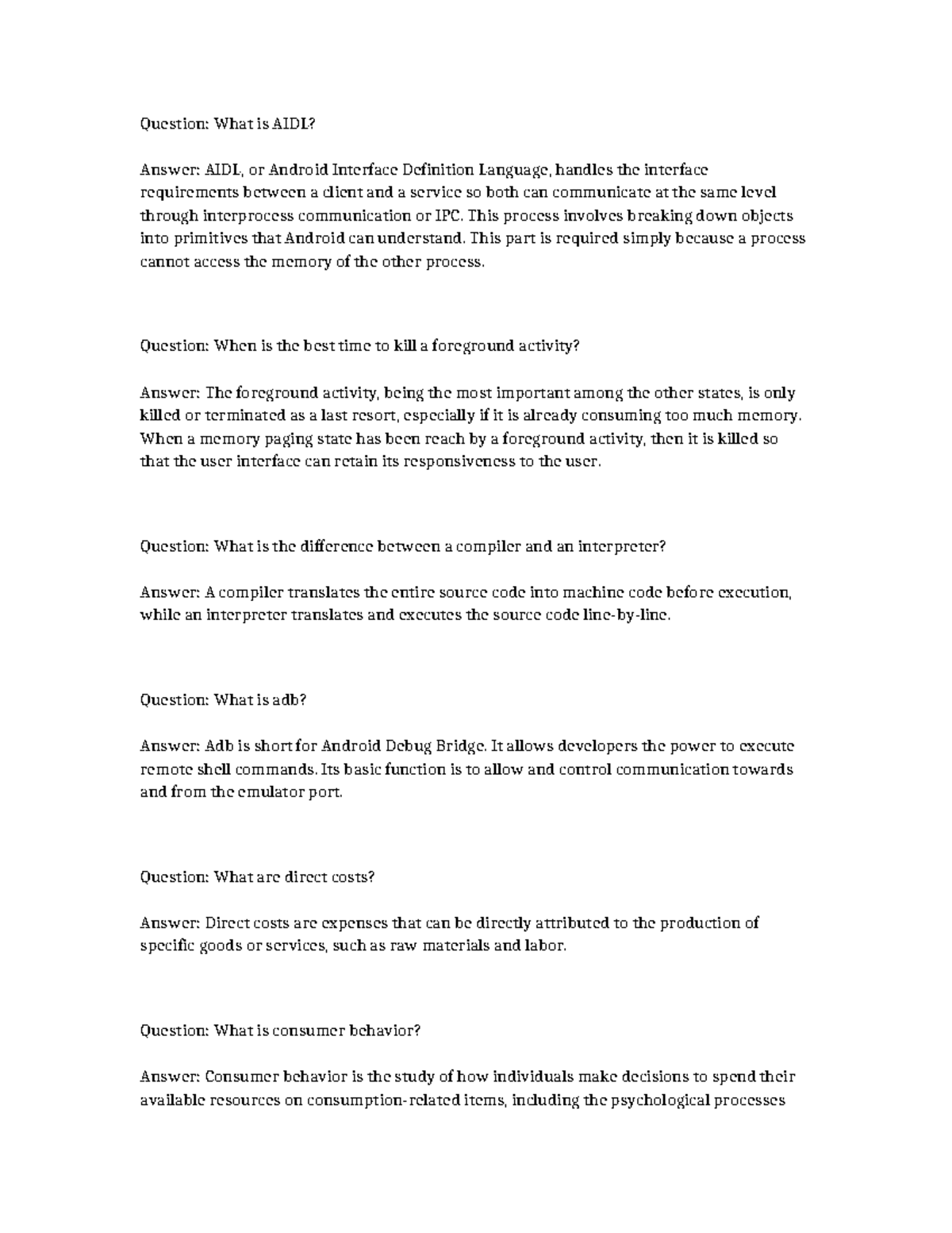 Widukind glaieul mastat - Question: What is AIDL? Answer: AIDL, or ...