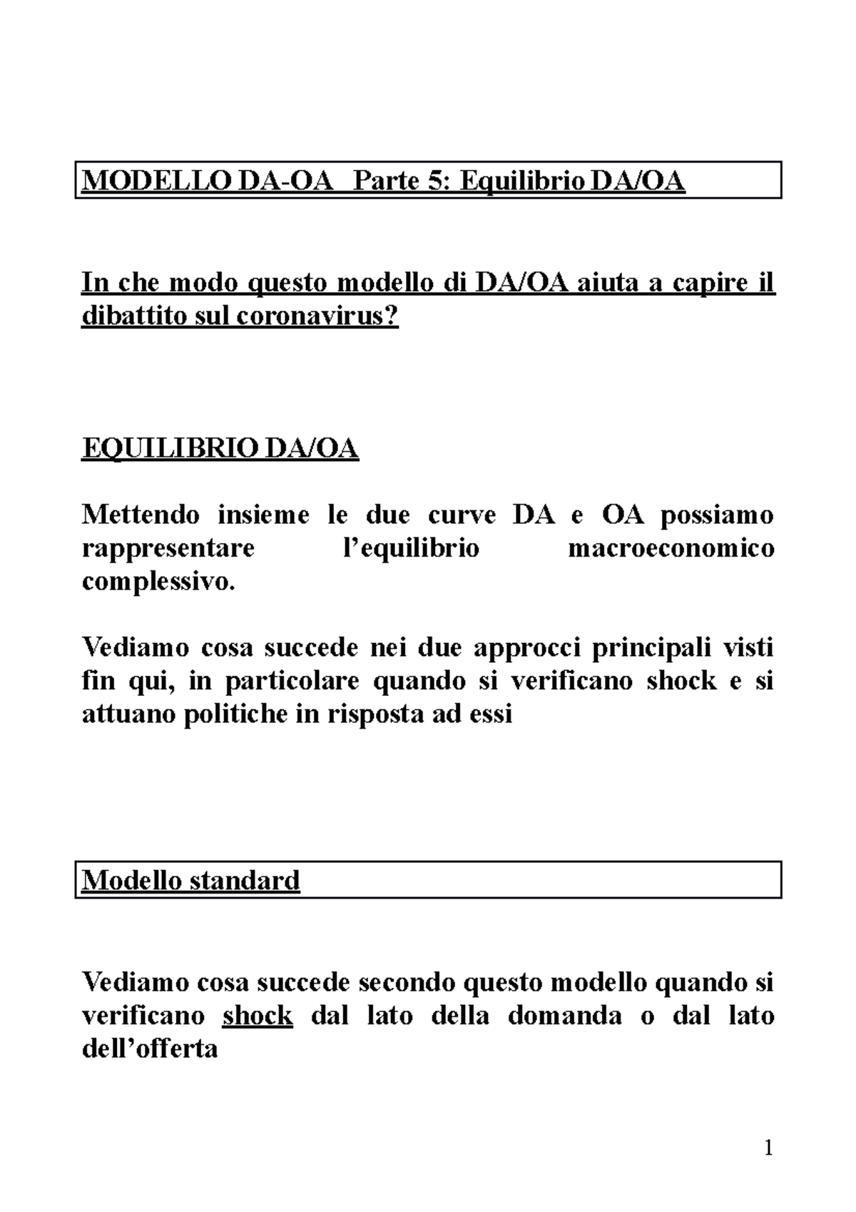 42 Modello DA-OA parte 5 Equilibrio DAOA e coronavirus 063eb7d5ea499755 ...