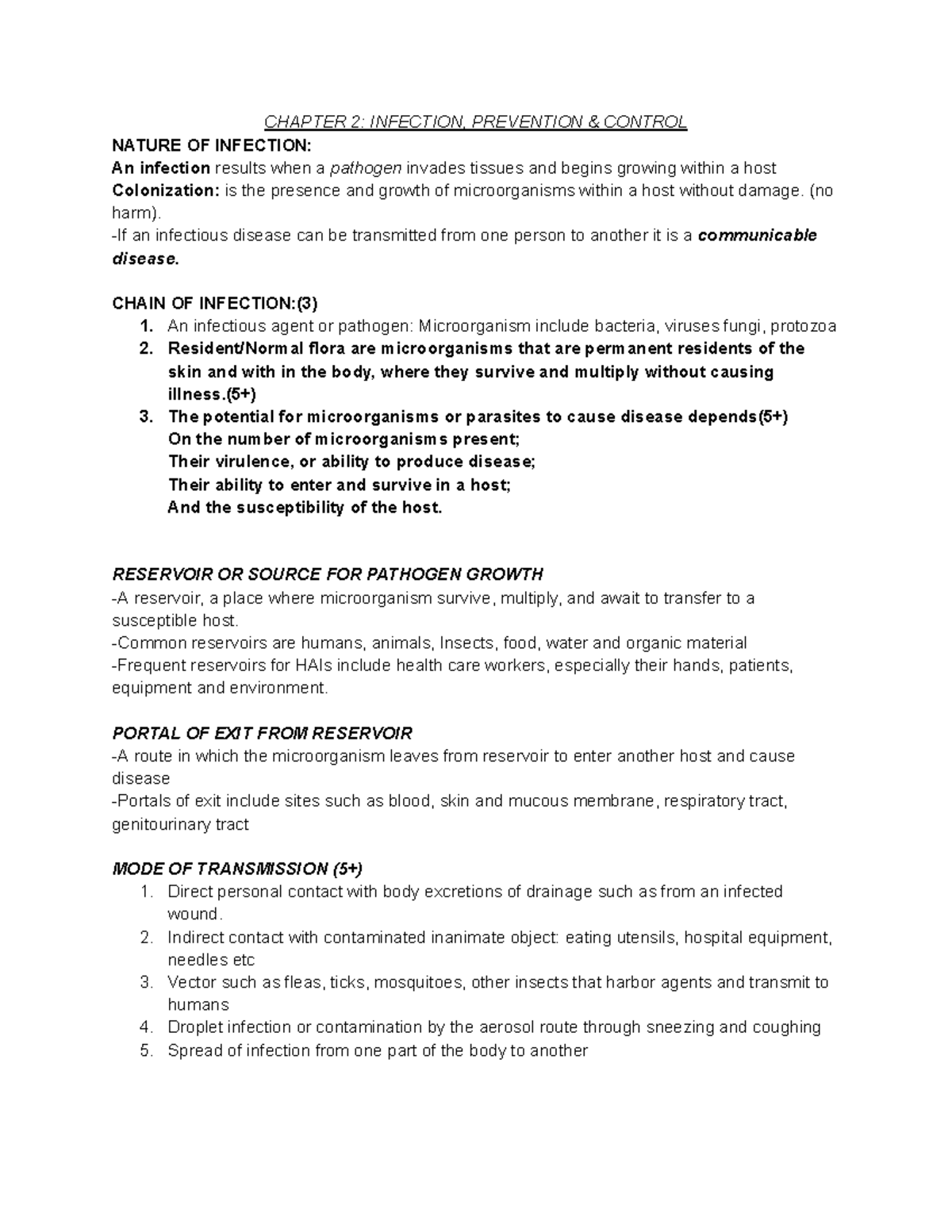 12 Infection Prevention AND Control - CHAPTER 2: INFECTION, PREVENTION ...