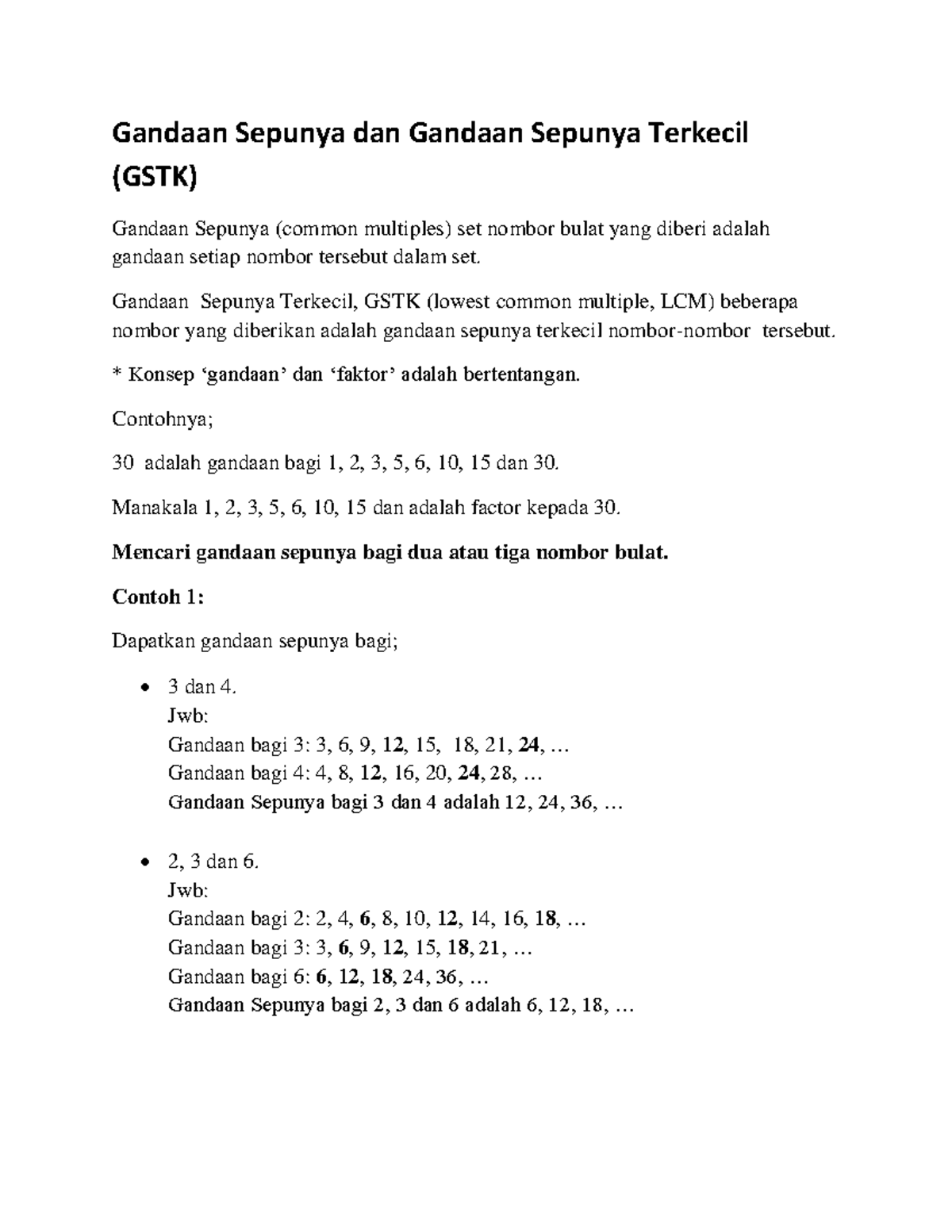mmmmmmmmmmmmmmmm - Gandaan Sepunya dan Gandaan Sepunya Terkecil (GSTK ...