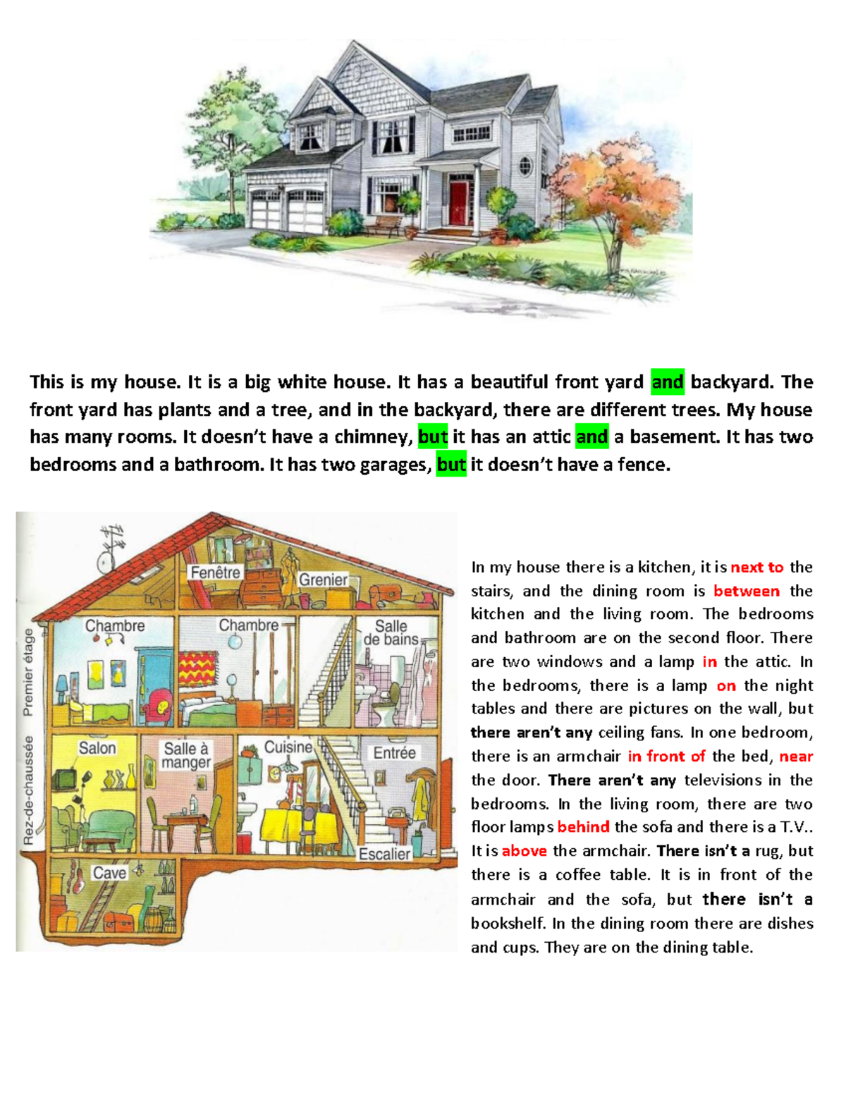House Description Example and Activity - This is my house. It is a big ...