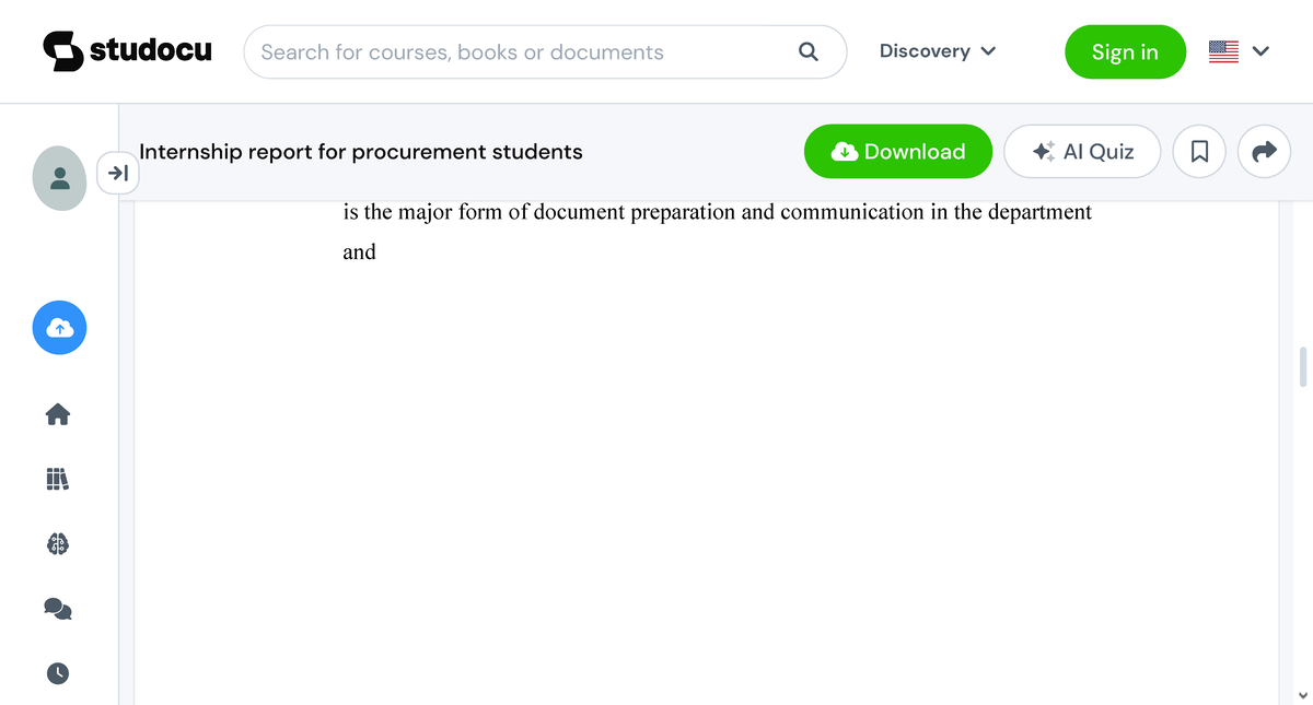 Internship report for procurement students - 1 Field Attachment Report ...