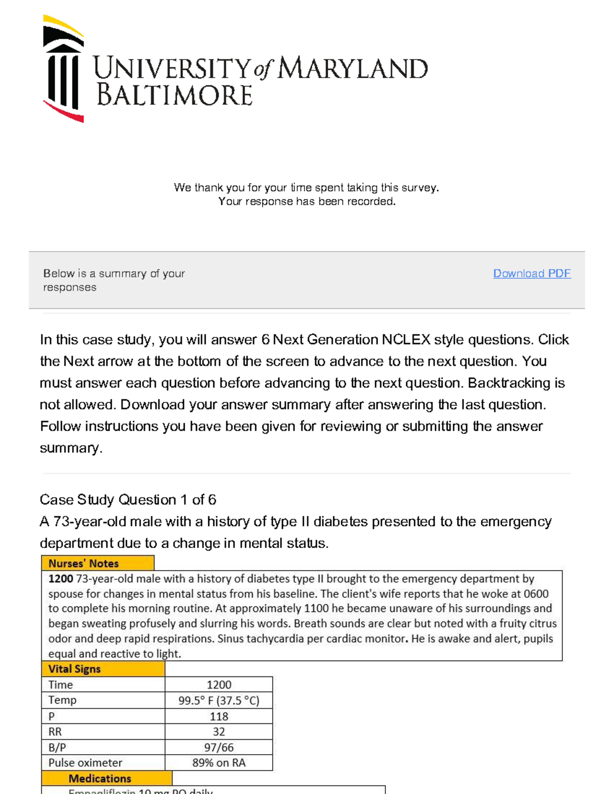 Response Summary (14) - Case Studies 4/ - Below is a summary of your ...