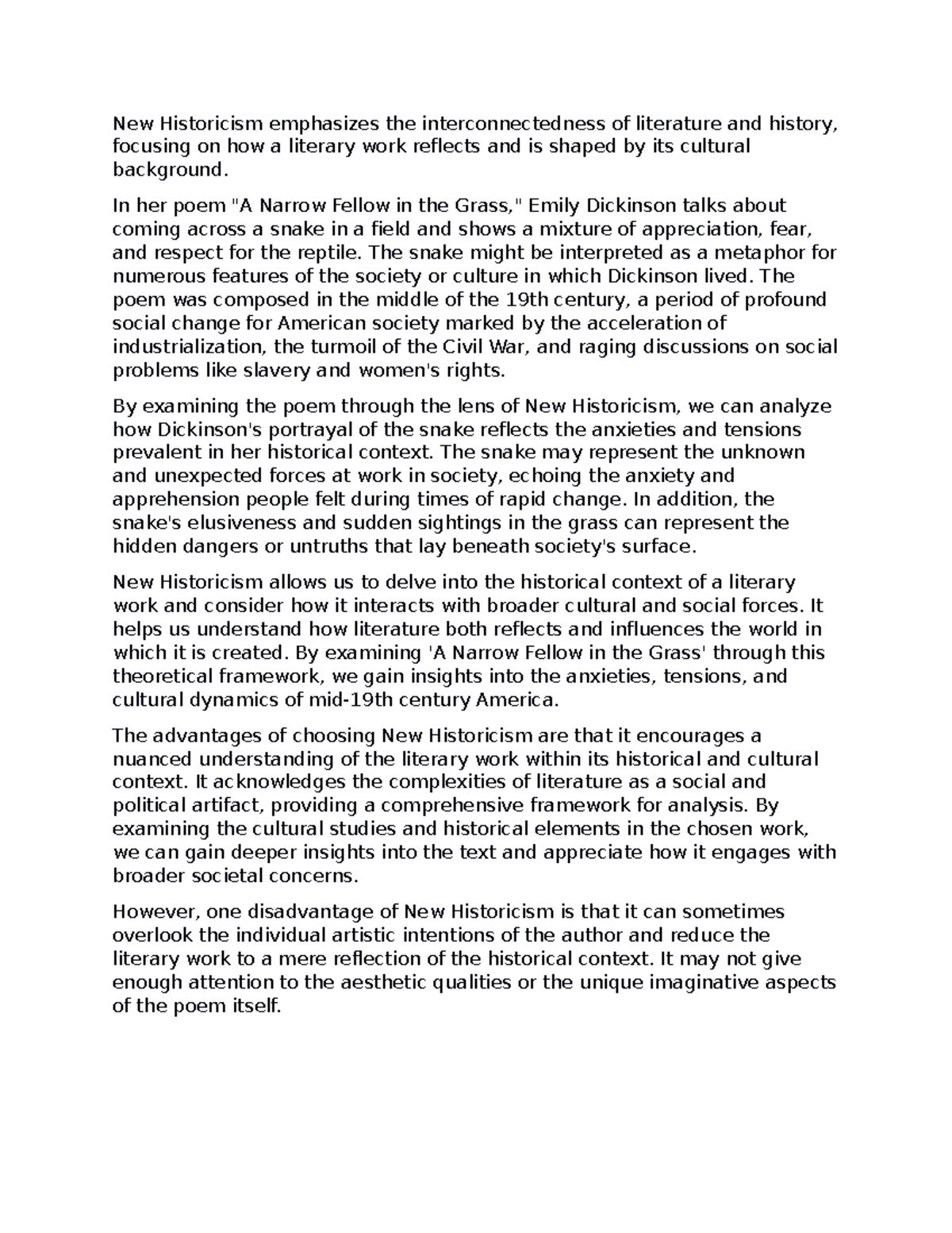 4-2 Connections Discussion; Cultural Studies & New Historicism - New ...