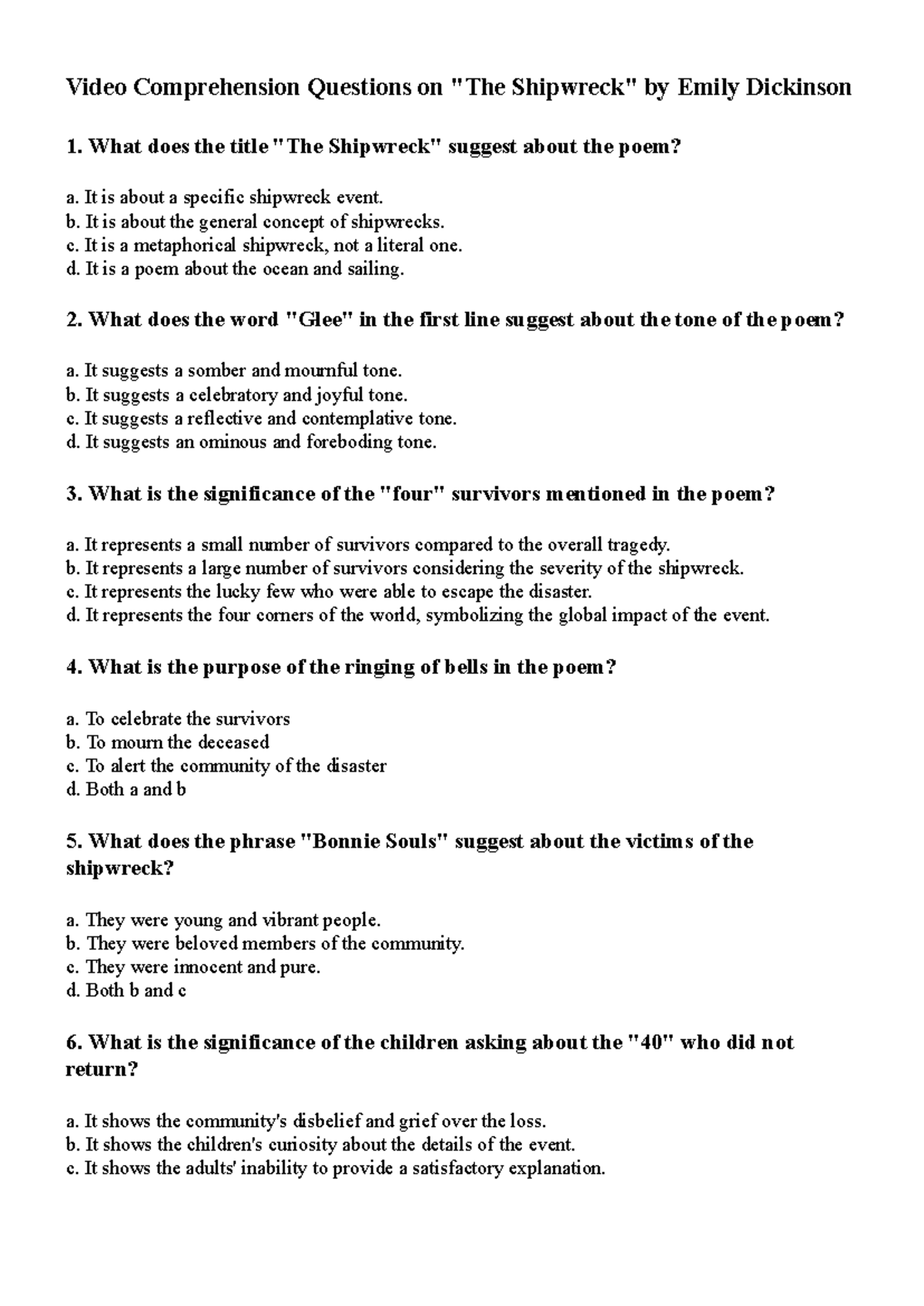Questions of poetry for English literature grade 12 - Video ...