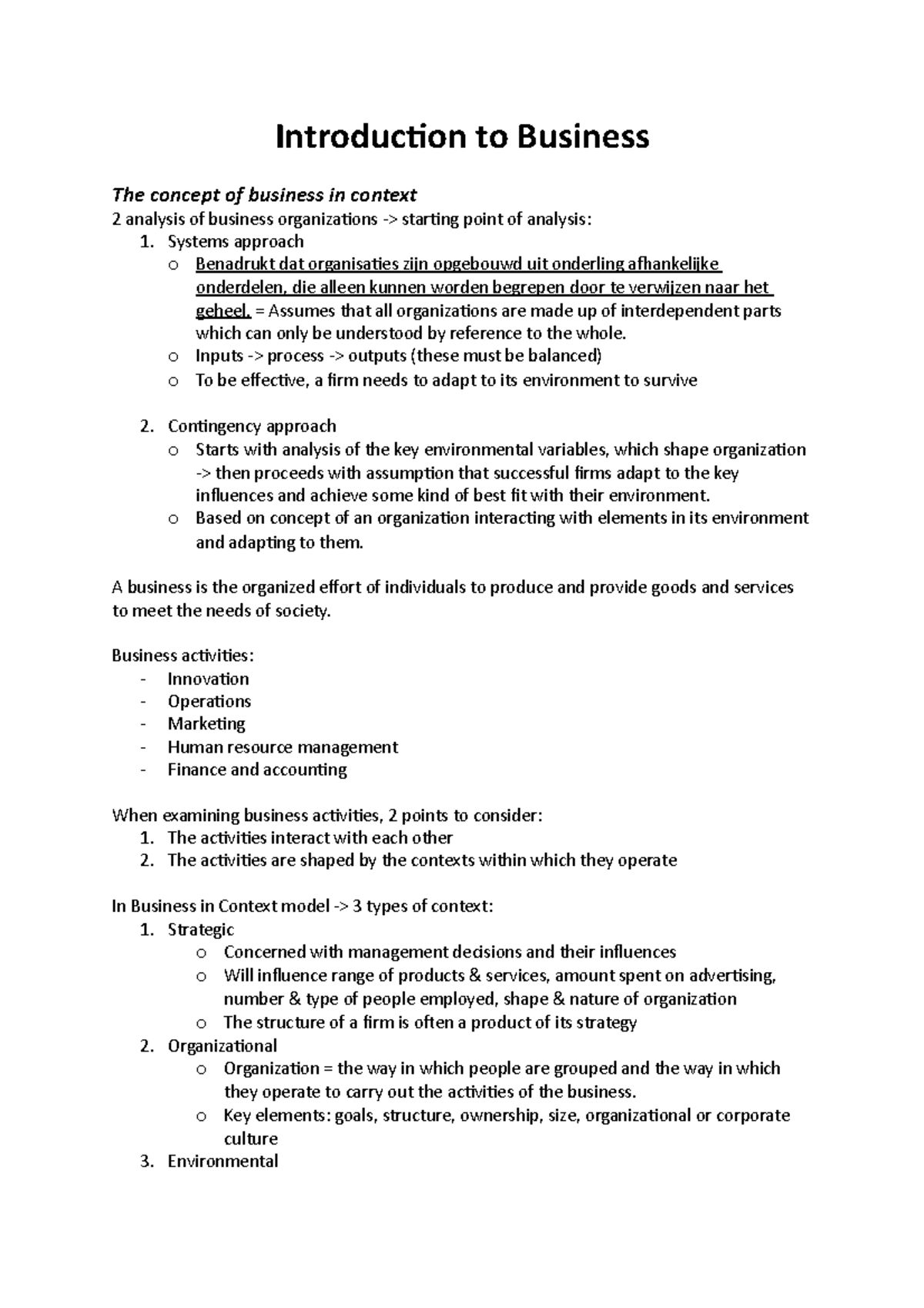 Introduction to Business - book summary - Introduction to Business The ...