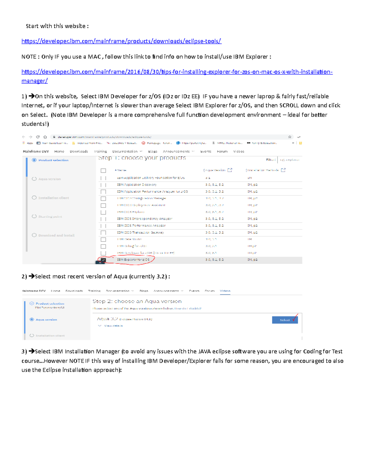 Mainframe Setup Step 1 IBM Developer or Explorer download and install ...