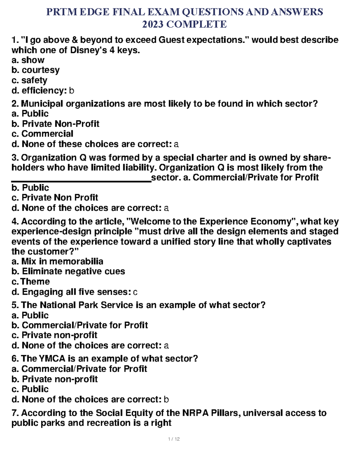 PRTM EDGE Final EXAM Questions AND Answers 2023 Complete-1 - PRTM EDGE ...