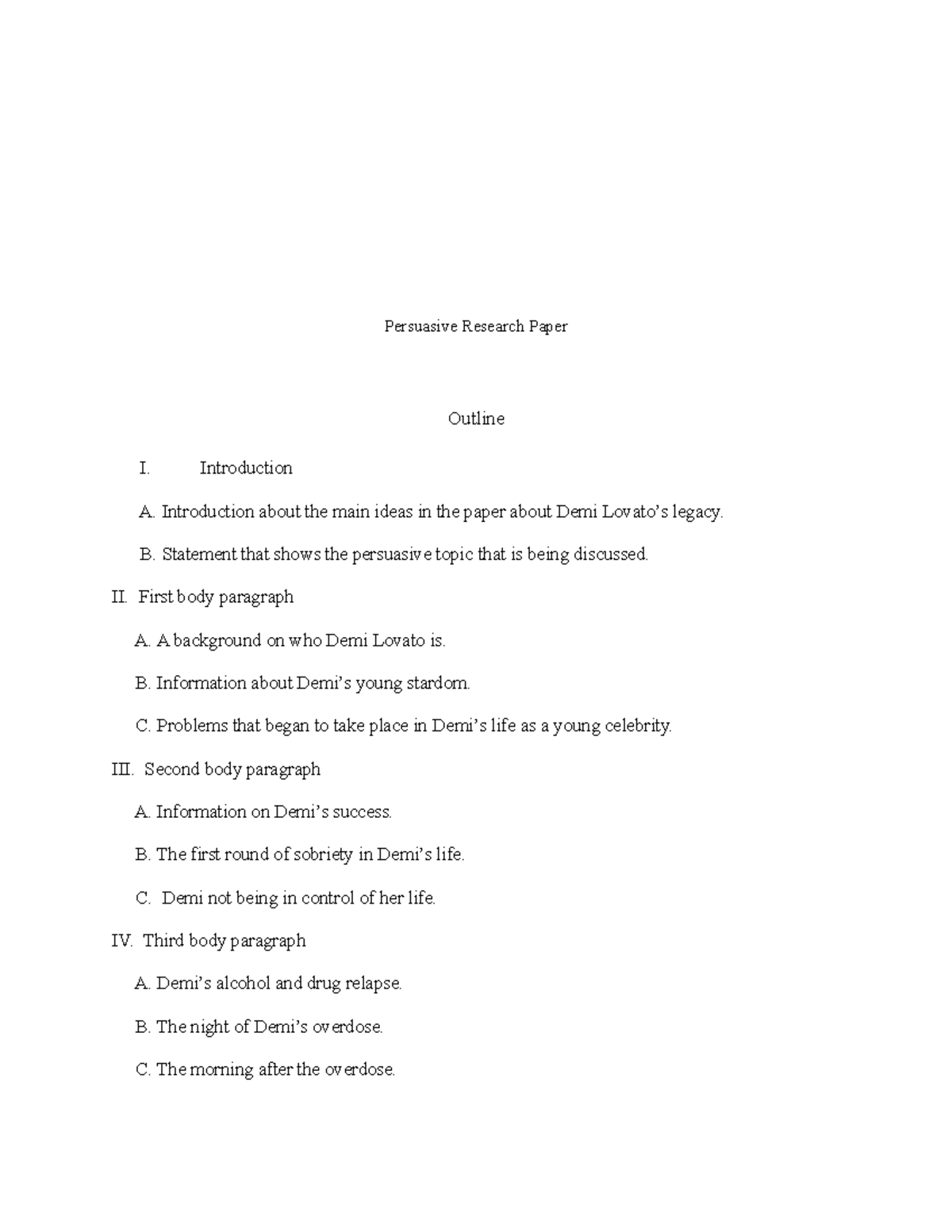 English 1020 - Persuasive Paper Final Draft - Persuasive Research Paper ...
