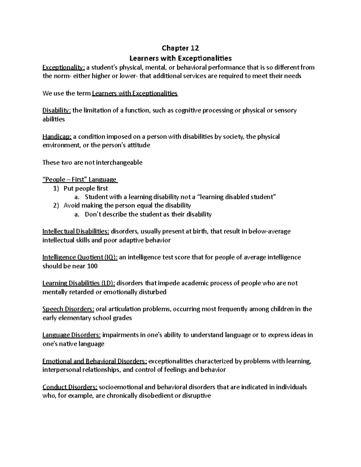 Educational Psychology-Chapter 12 - Chapter 12 Learners with ...