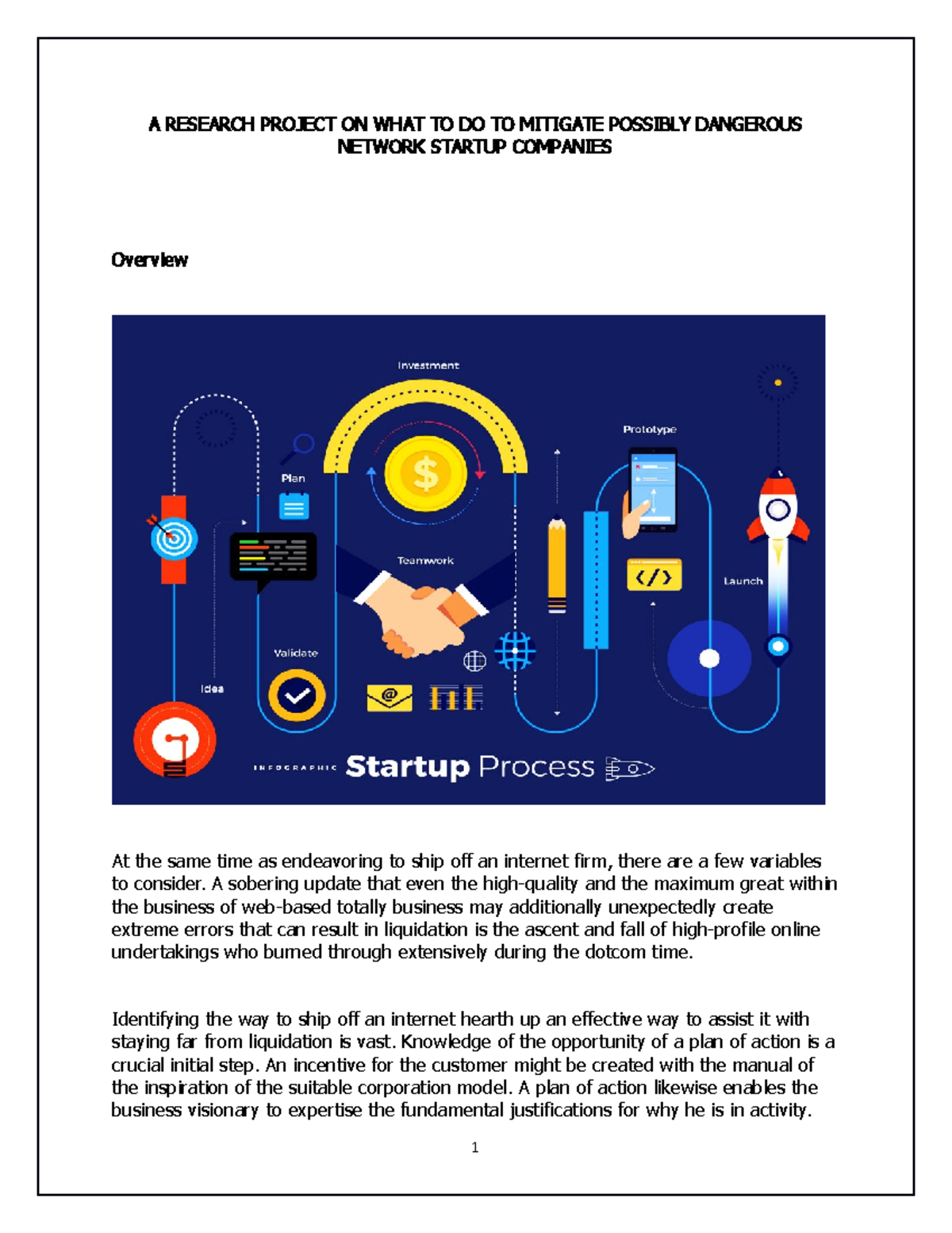 A Research Project ON WHAT TO DO TO Mitigate Possibly Dangerous Network ...