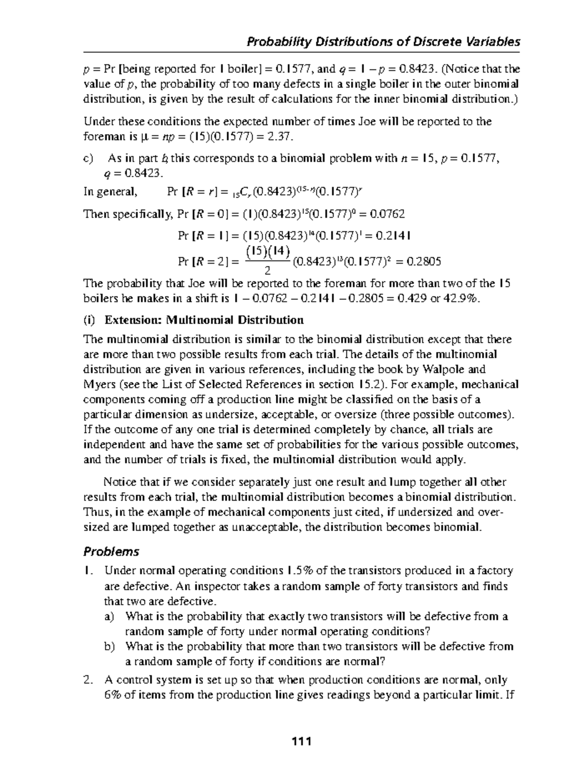 Binomial Distribution - Probability Distributions of Discrete Variables ...