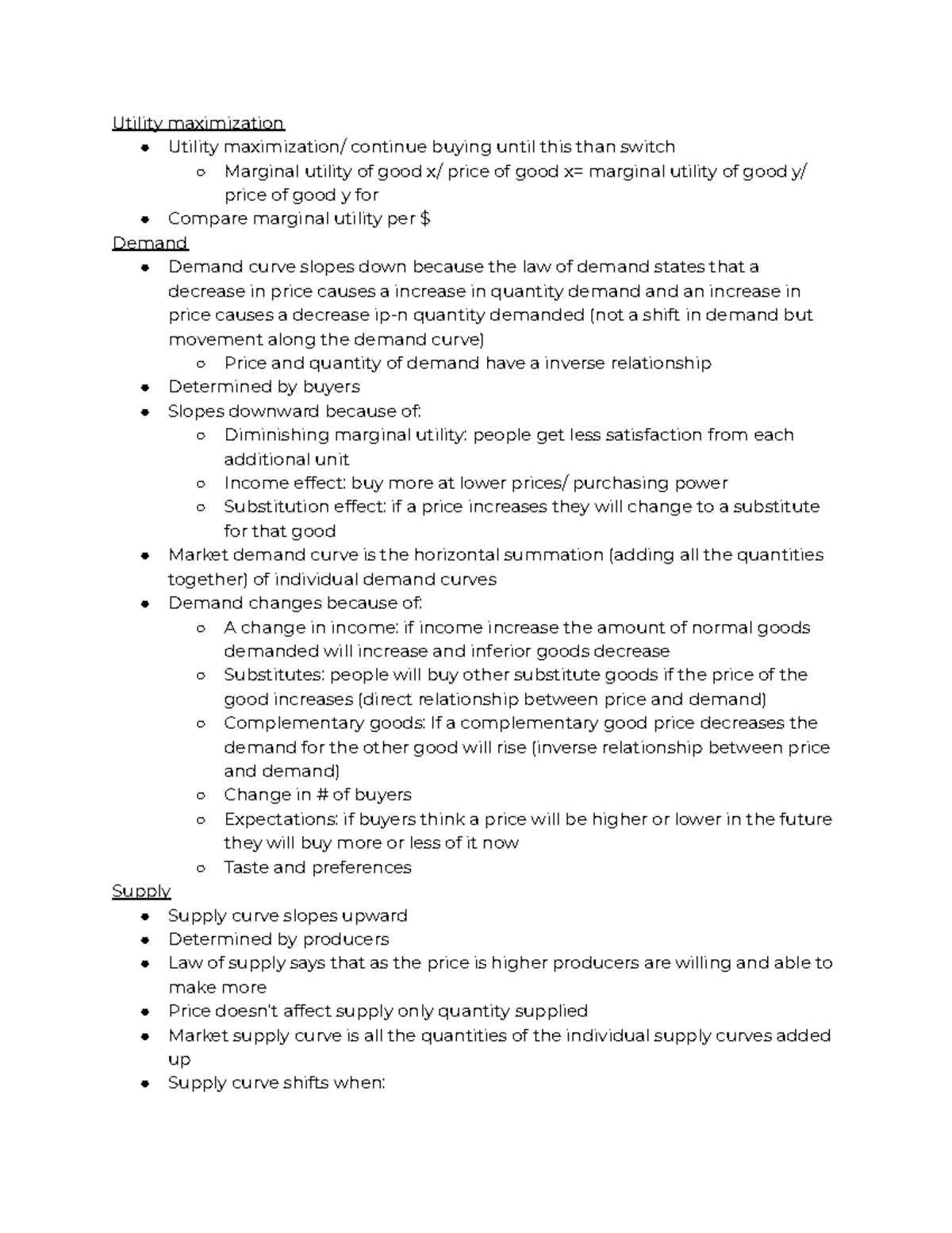 Economics Notes - Studocu