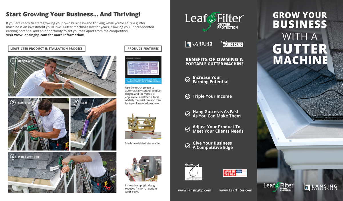 Gutter Brochure - Okay - GROW YOUR BUSINESS WITH A GUTTER MACHINE Start ...