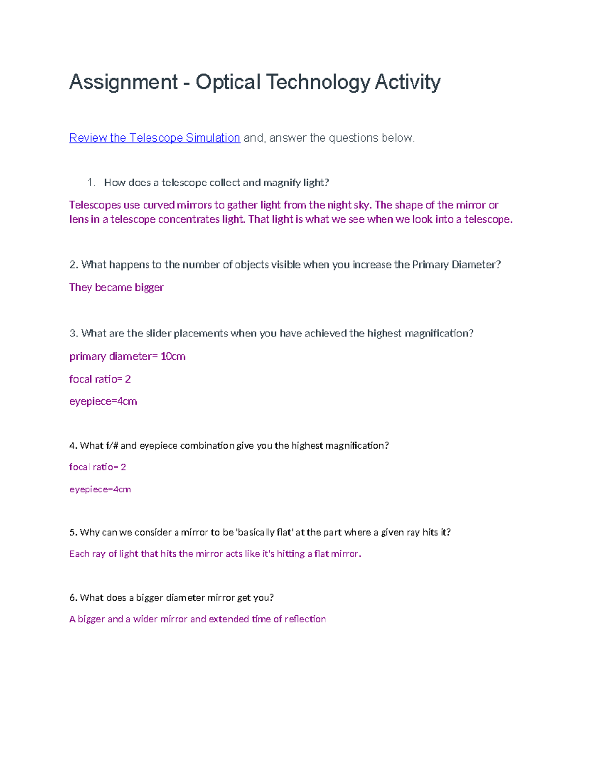 Assignment Optical Techlology-1 - Assignment - Optical Technology ...