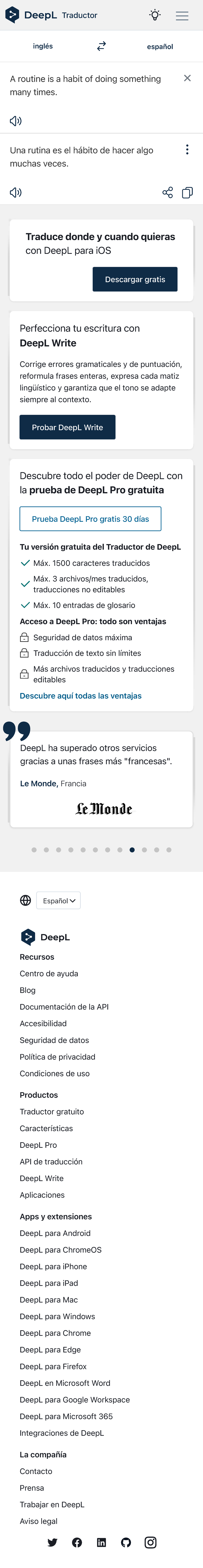 Deep L Translate - El mejor traductor del mundo - inglés español ...