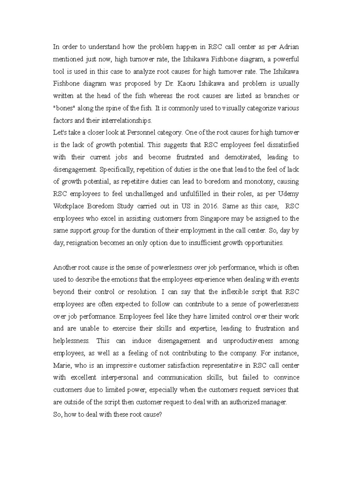 Script draft -OB - Case study - In order to understand how the problem ...