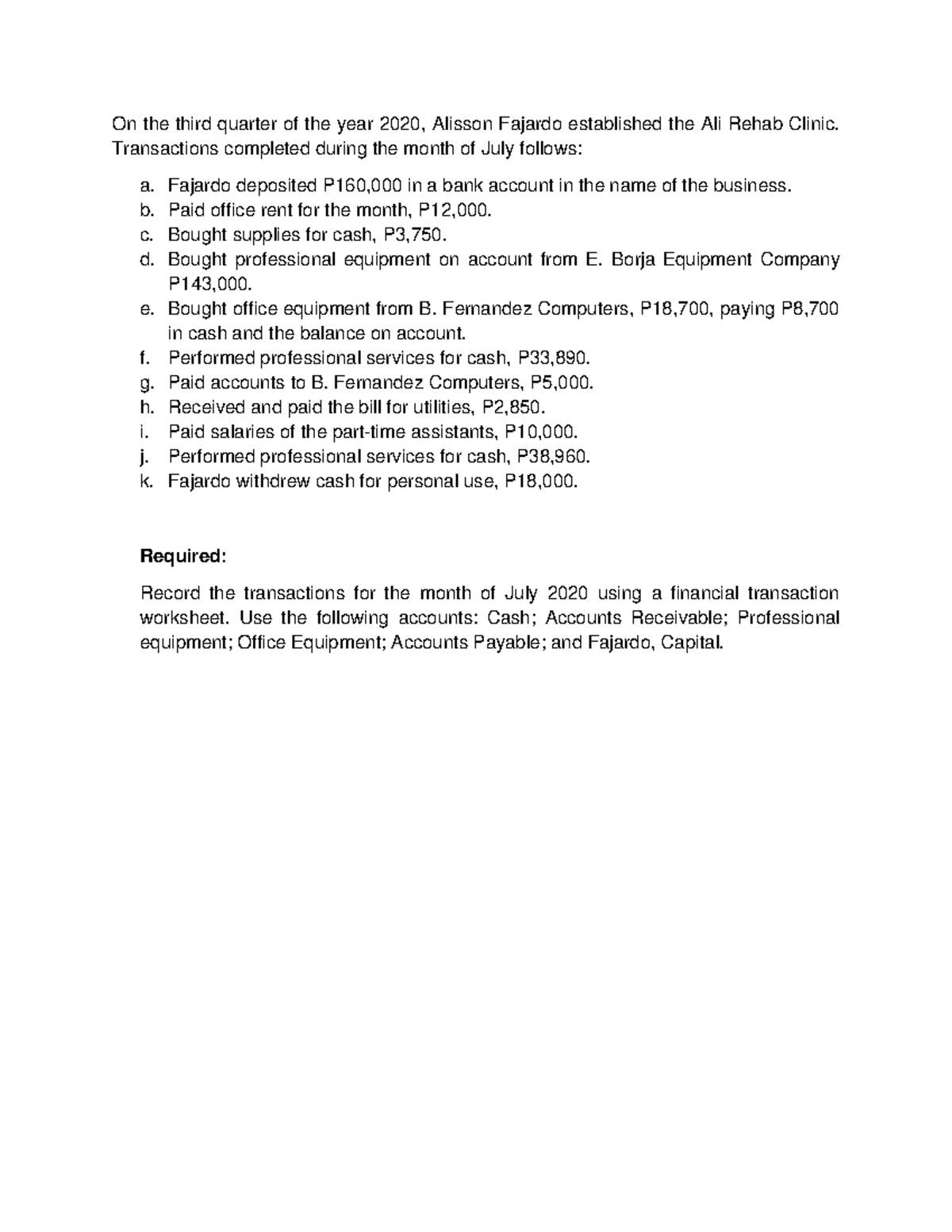 First-assessment - Assessment - On the third quarter of the year 2020 ...