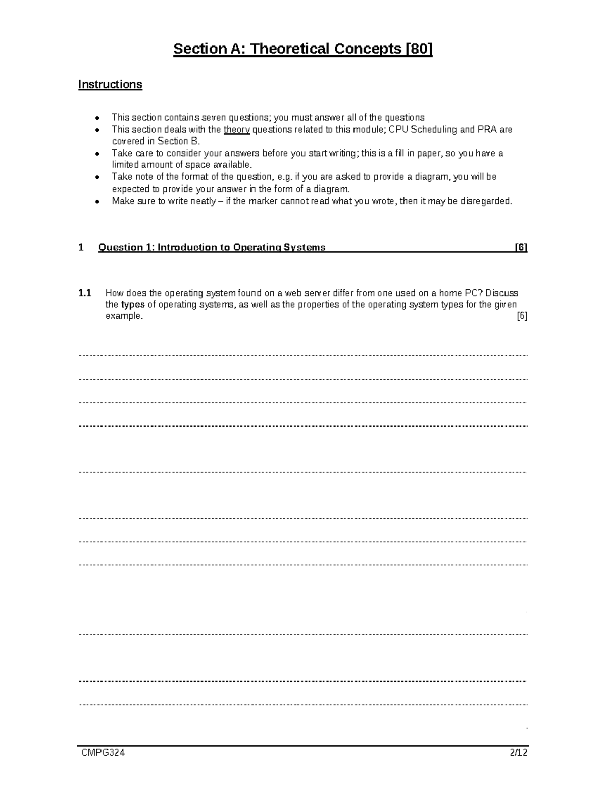 Vc cmpg324 nov 2021 2nd - Exam preparation past papers - Section A ...