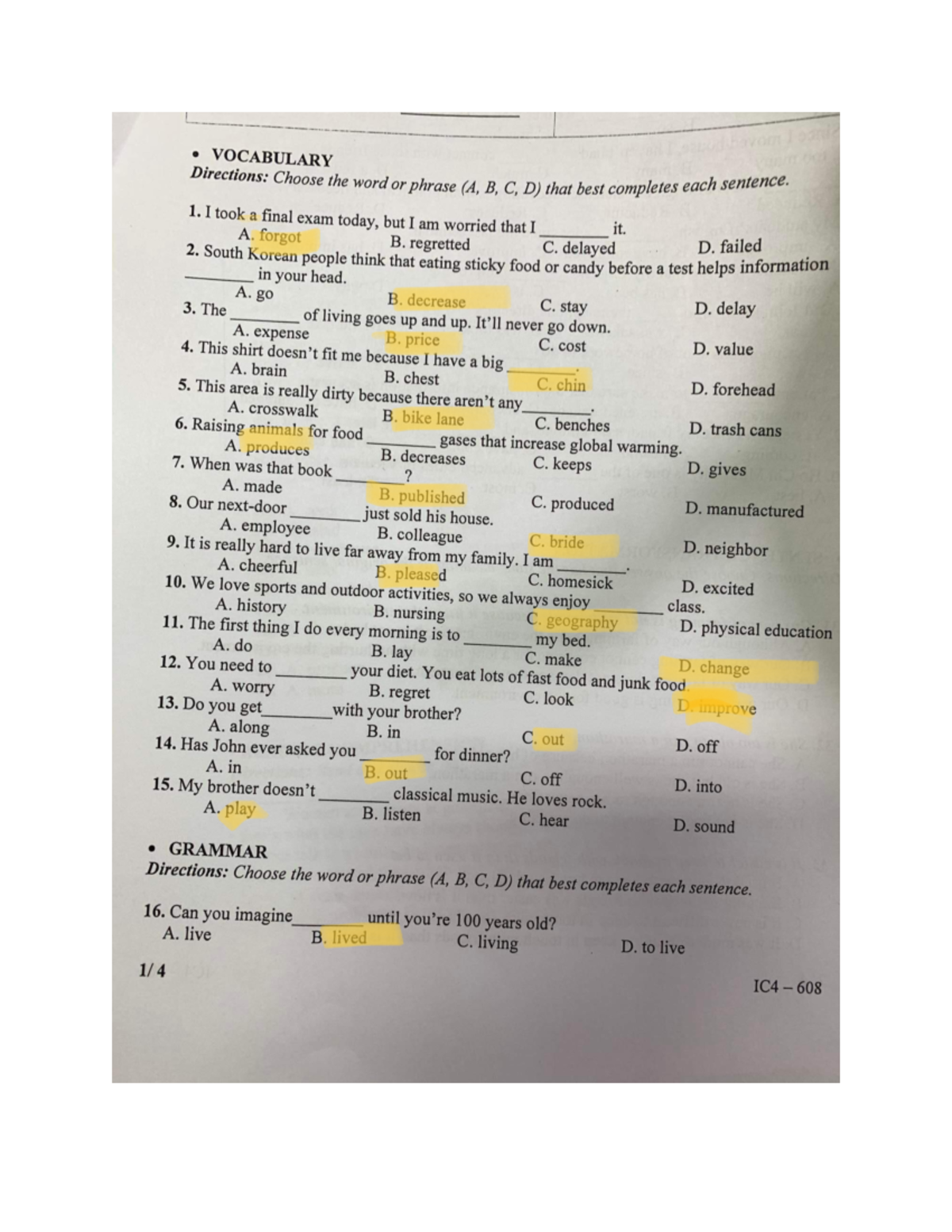 456 - AVTQ4 - Tiếng Anh HP2 - Studocu